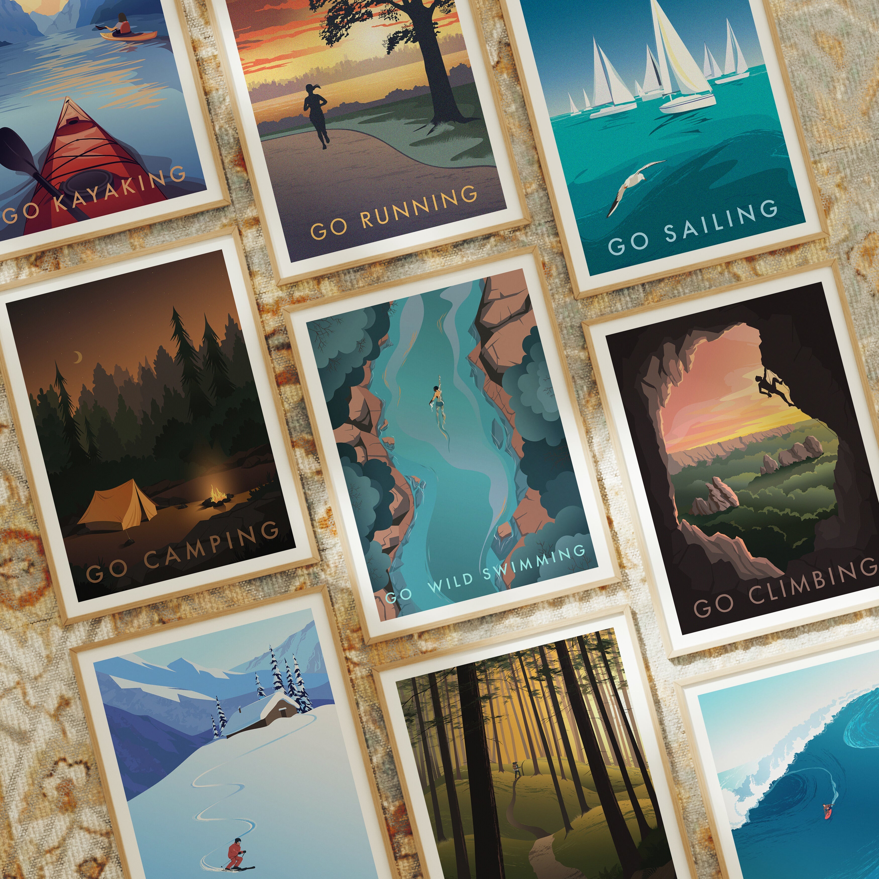 Outdoor Adventure Posters | Framed Art | Home Decor for Outdoor Lovers ...