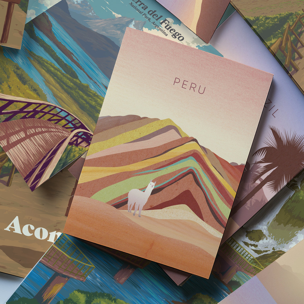 South America Travel Posters | National Park Art Prints | Home Decor ...