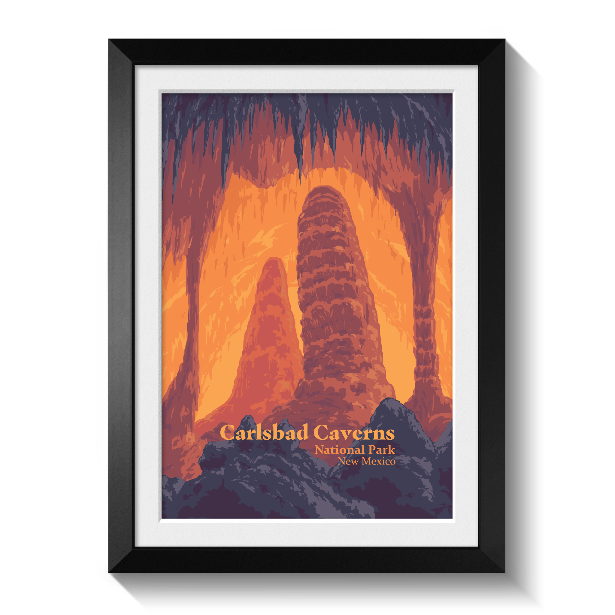 Carlsbad Caverns National Park Travel Poster – Bucket List Prints