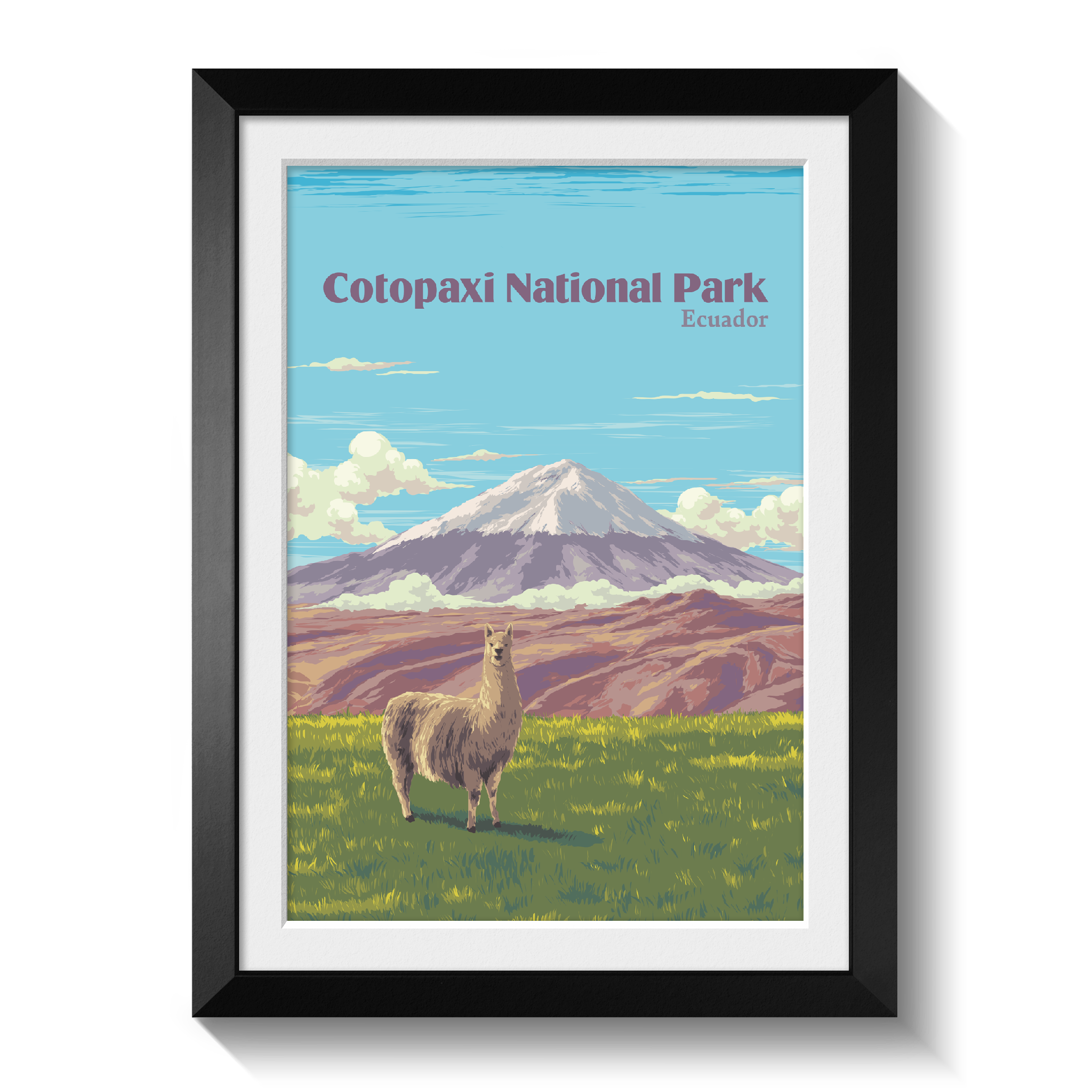 Cotopaxi National Park Ecuador Travel Poster. – Bucket List Prints