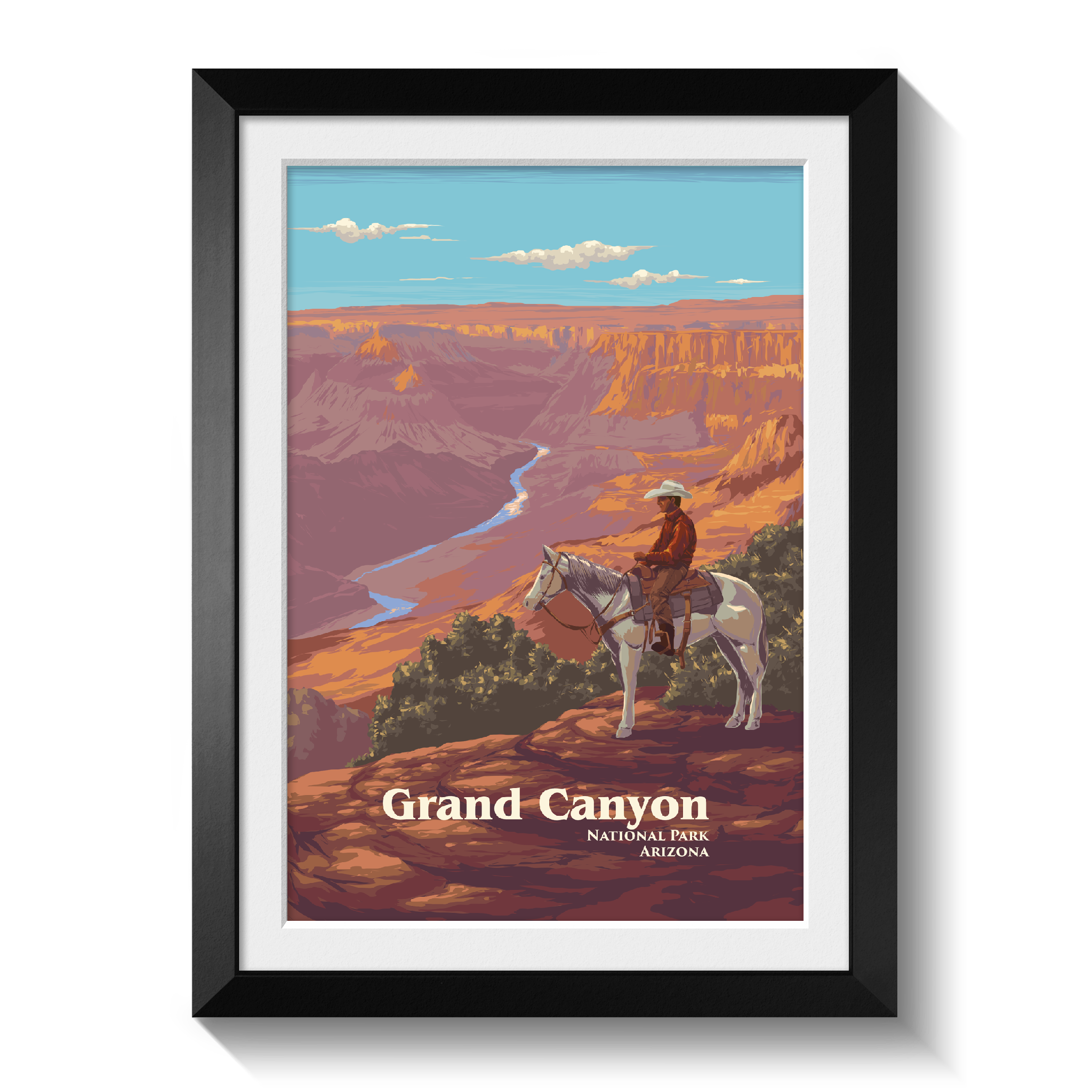 Grand Canyon National Park Travel Poster – Bucket List Prints