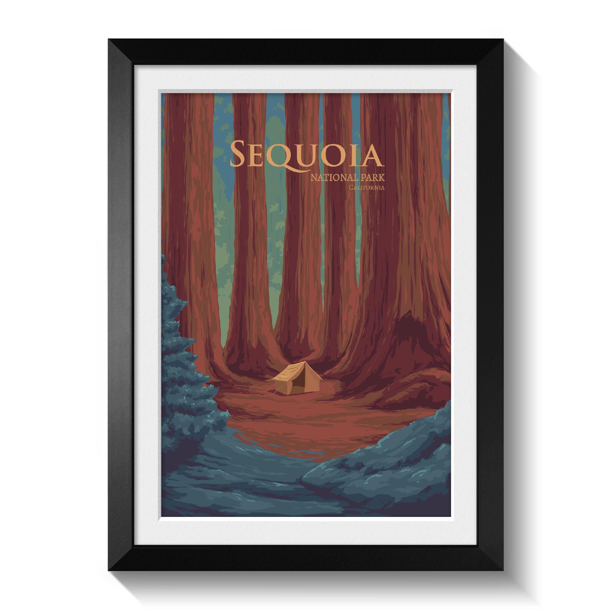 Sequoia National Park Travel Poster – Bucket List Prints