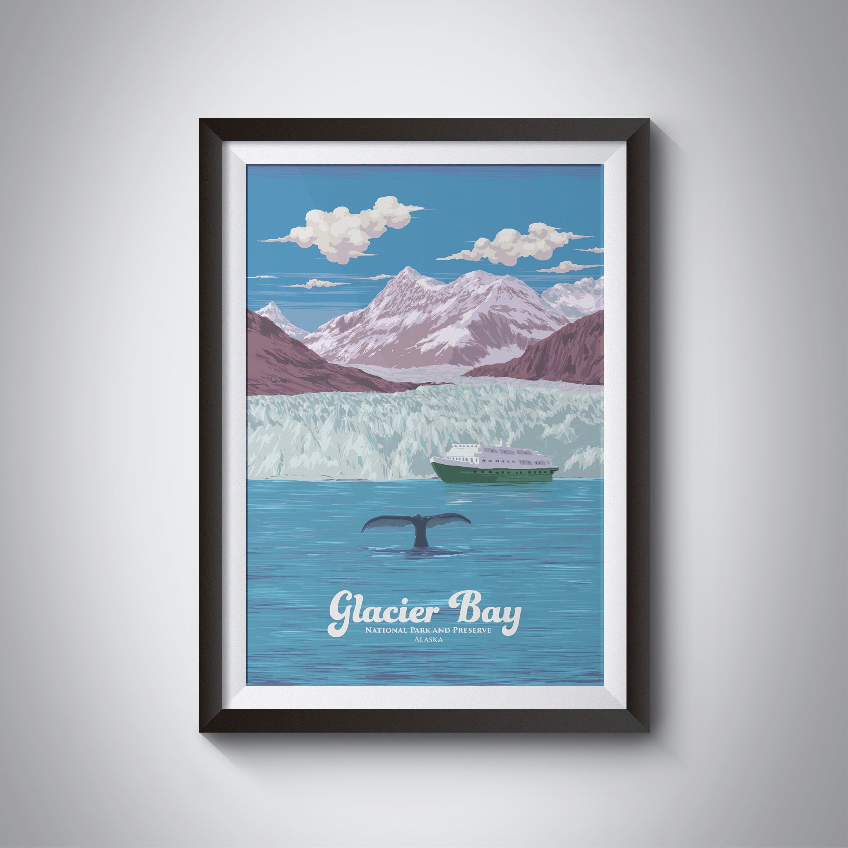 Glacier Bay National Park and Preserve Travel Poster – Bucket List Prints