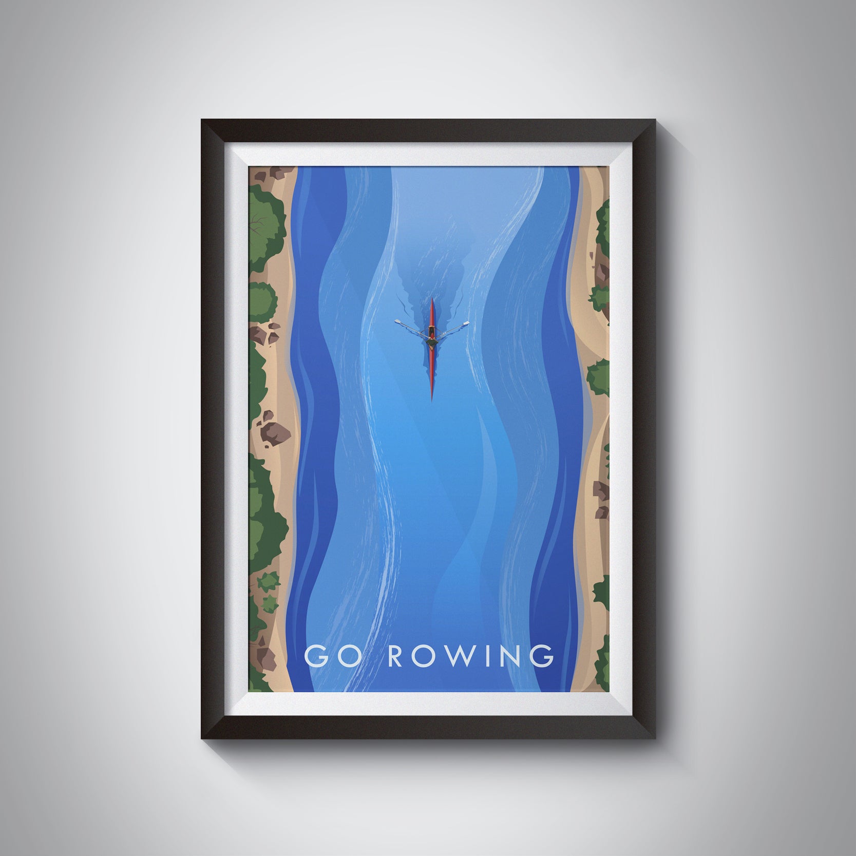 Go Rowing Travel Poster – Bucket List Prints