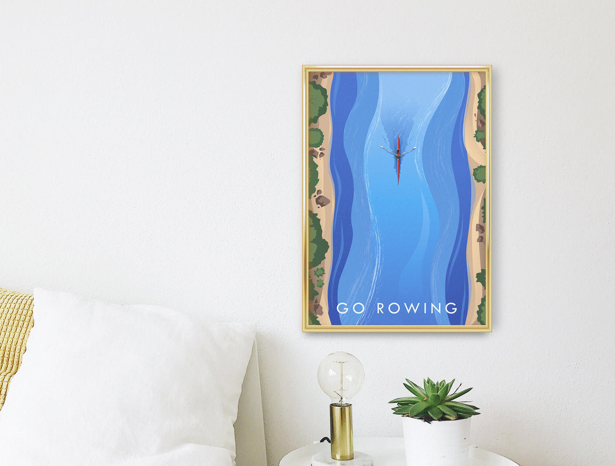 Go Rowing Travel Poster – Bucket List Prints