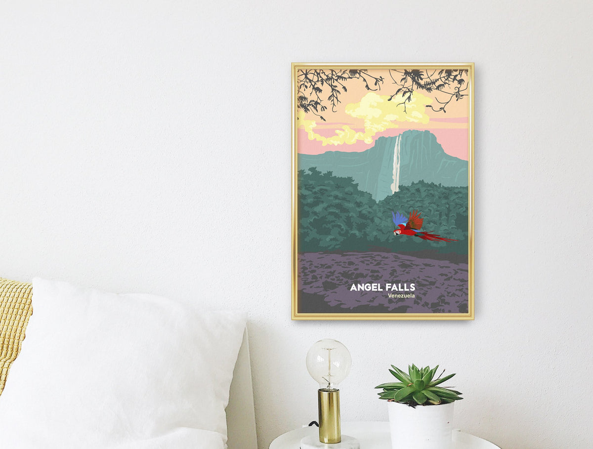 Angel Falls Venezuela Travel Poster – Bucket List Prints