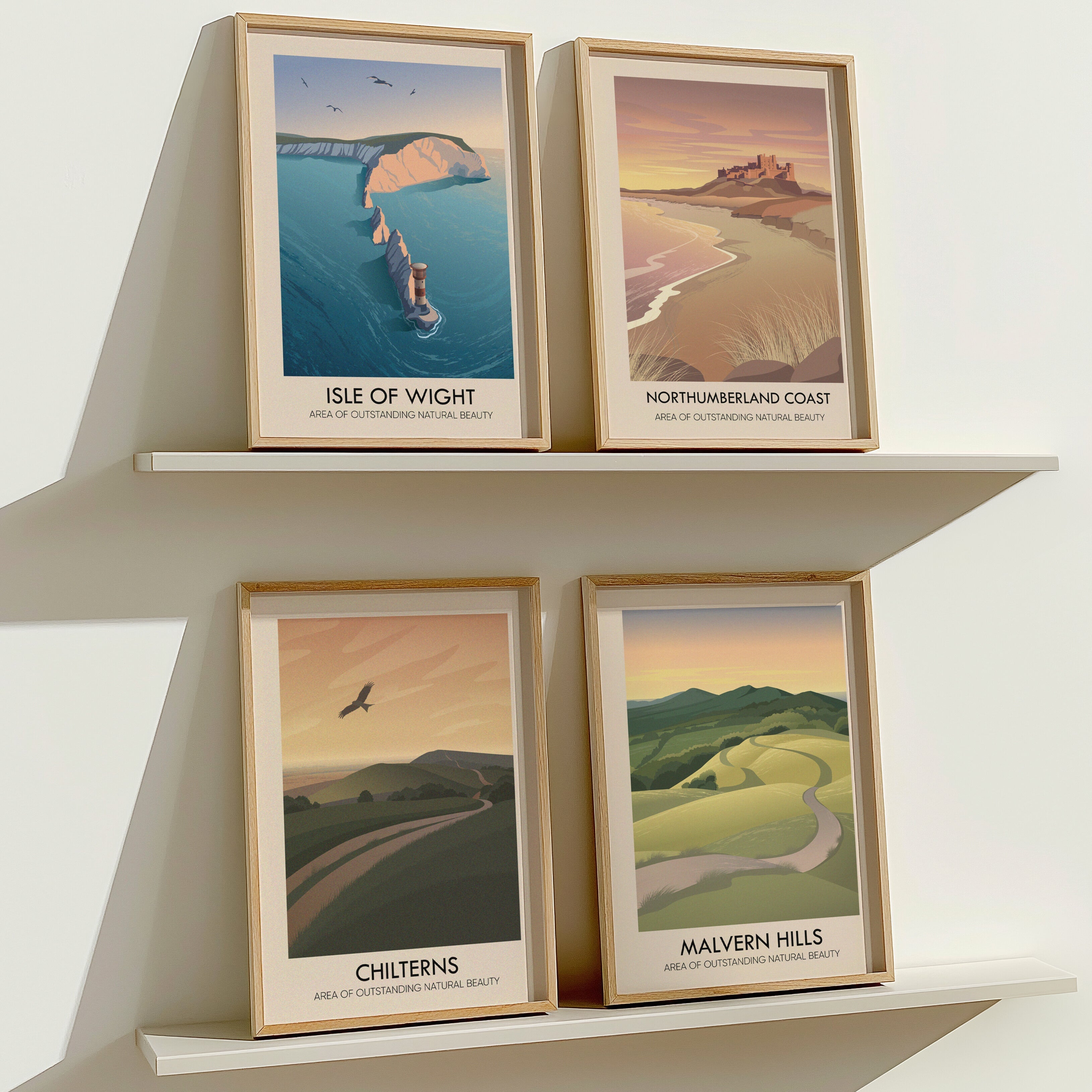 AONB Travel Posters | National Landscape | UK Travel Prints | Wall Art ...