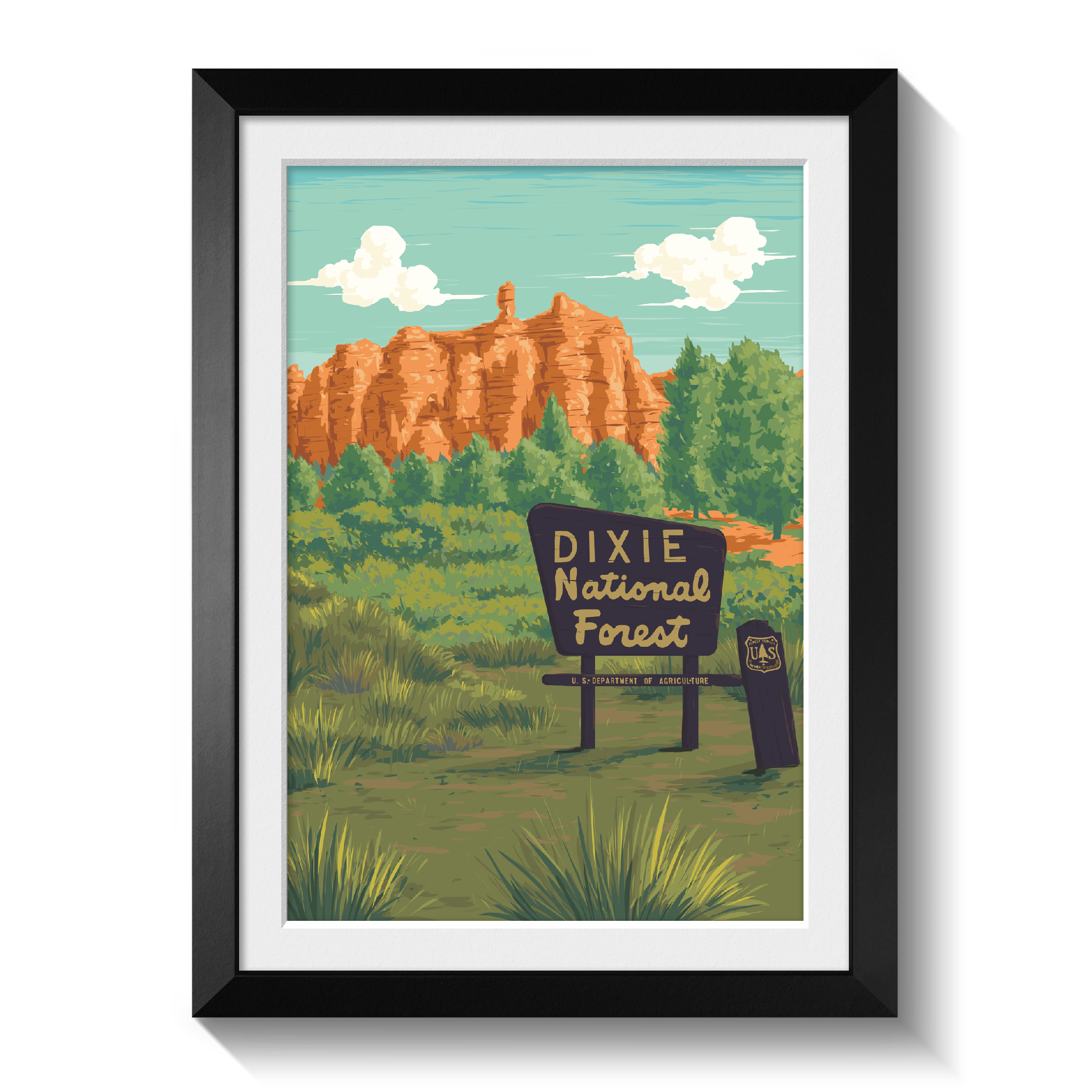 Dixie National Forest Utah Travel Poster – Bucket List Prints
