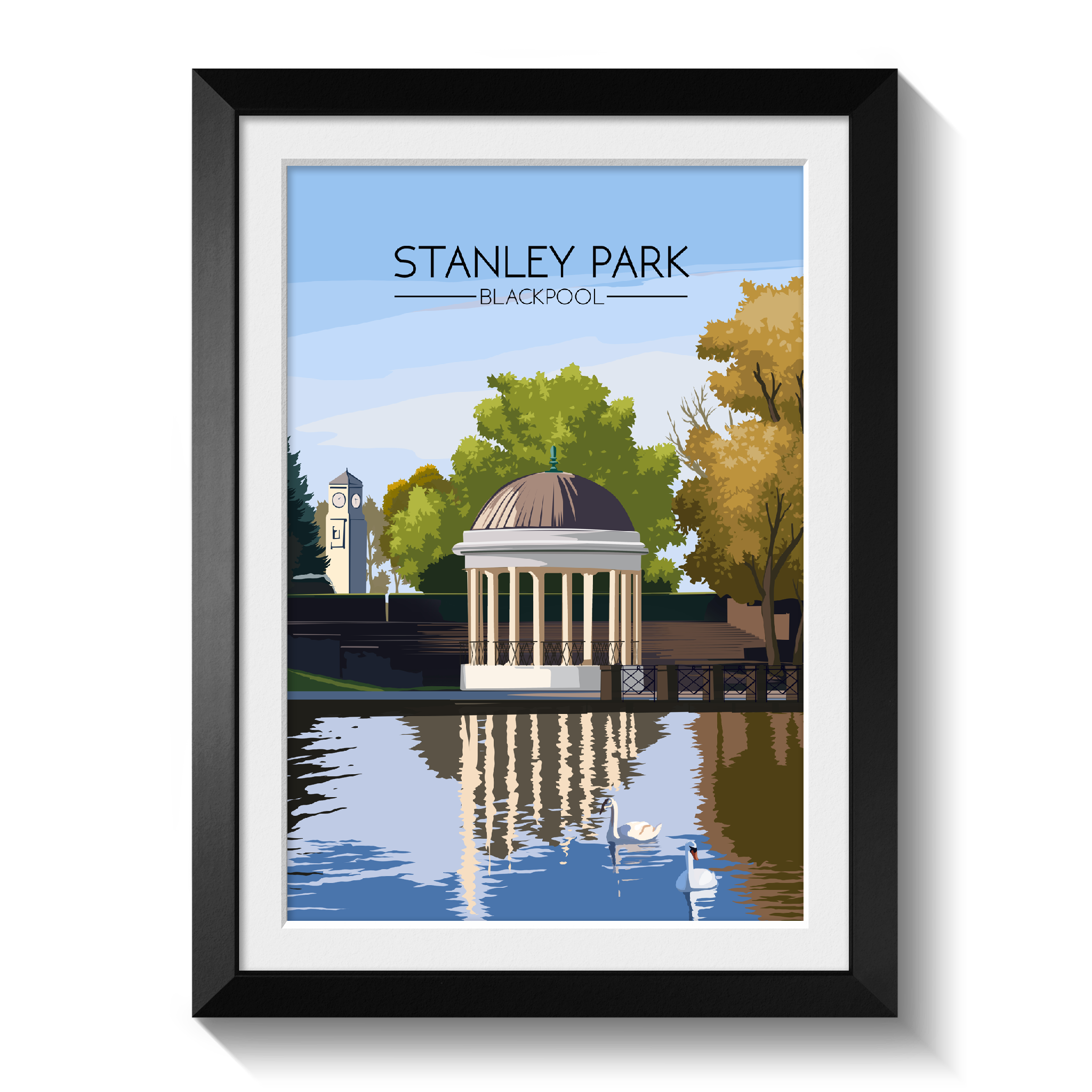 Stanley Park Blackpool Travel Poster – Bucket List Prints