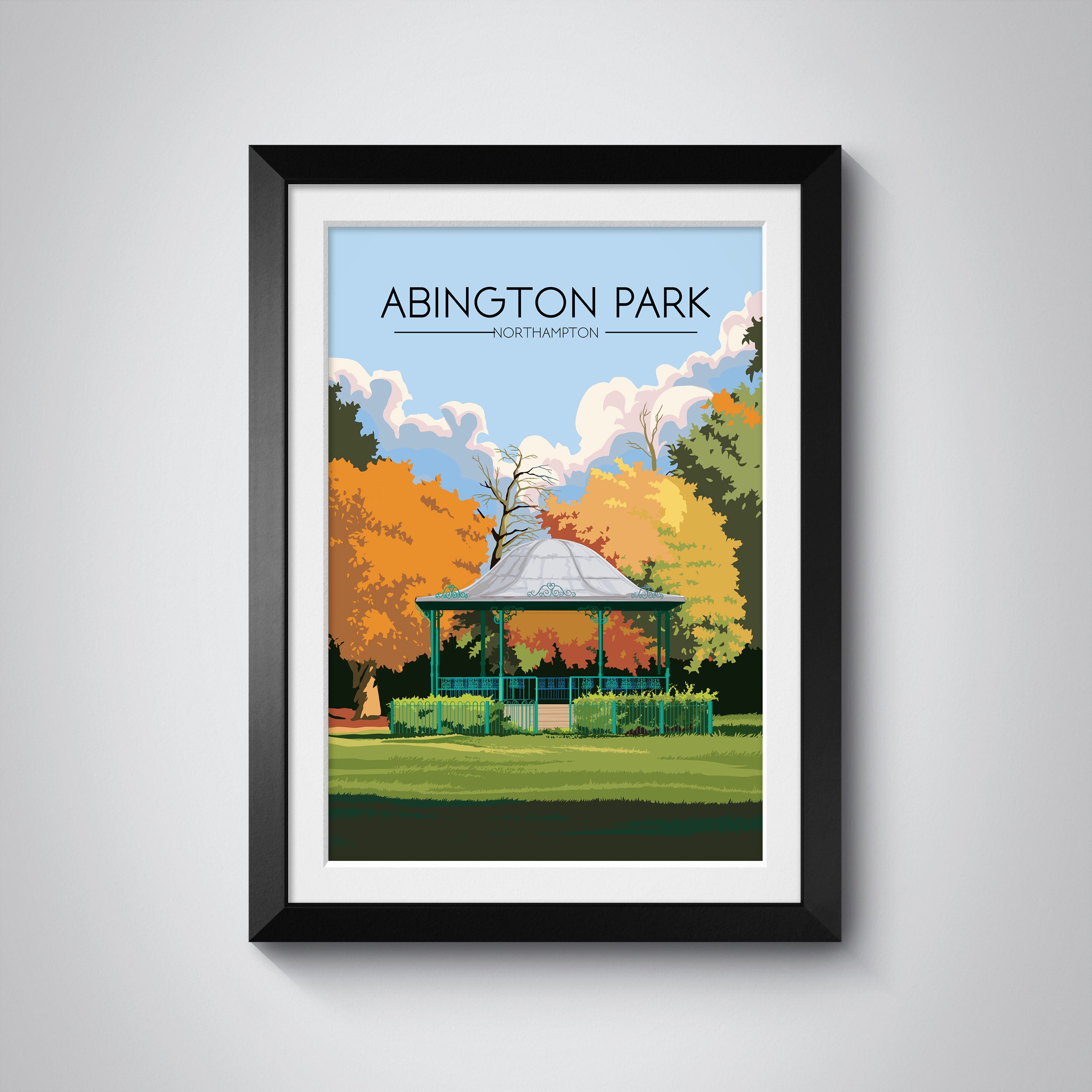 Abington Park Northampton Travel Poster – Bucket List Prints
