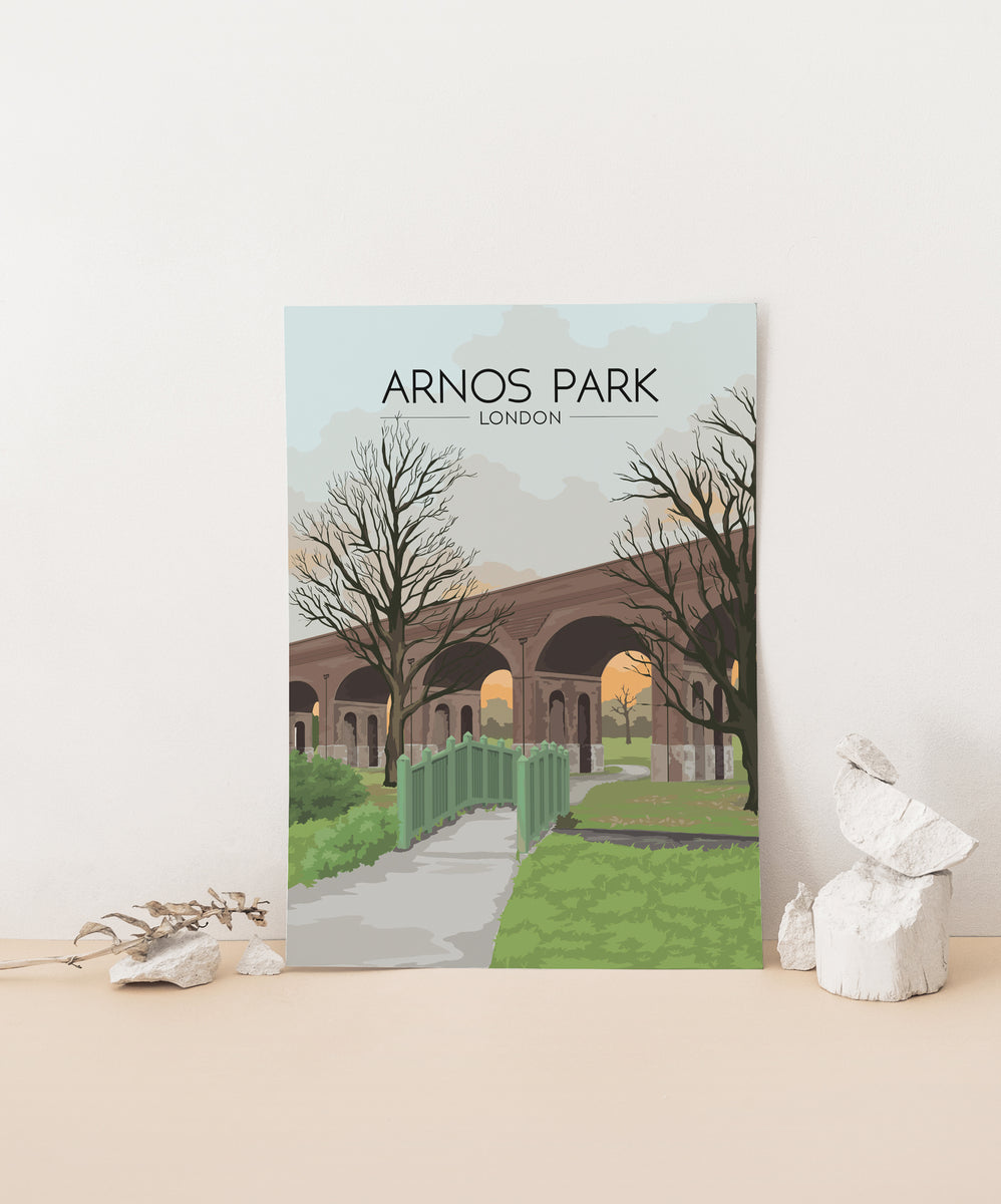 Arnos Park London Travel Poster – Bucket List Prints