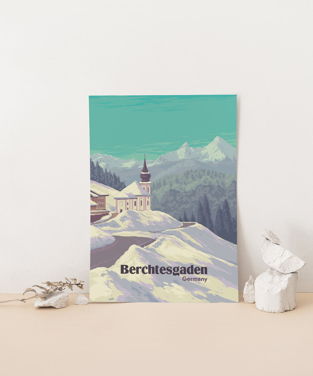 Berchtesgaden National Park Germany Travel Poster – Bucket List Prints