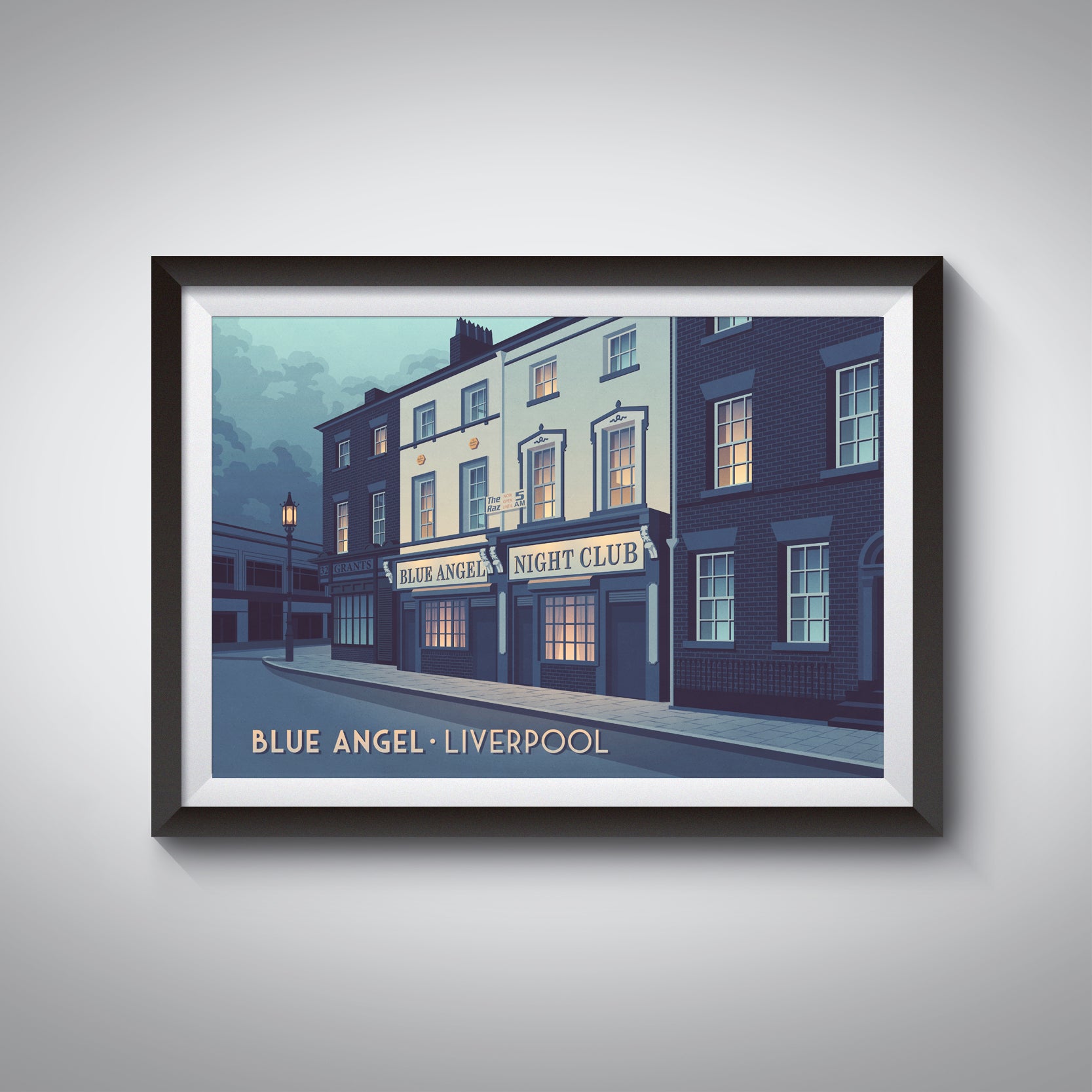 Blue Angel Nightclub The Raz Liverpool Poster – Bucket List Prints