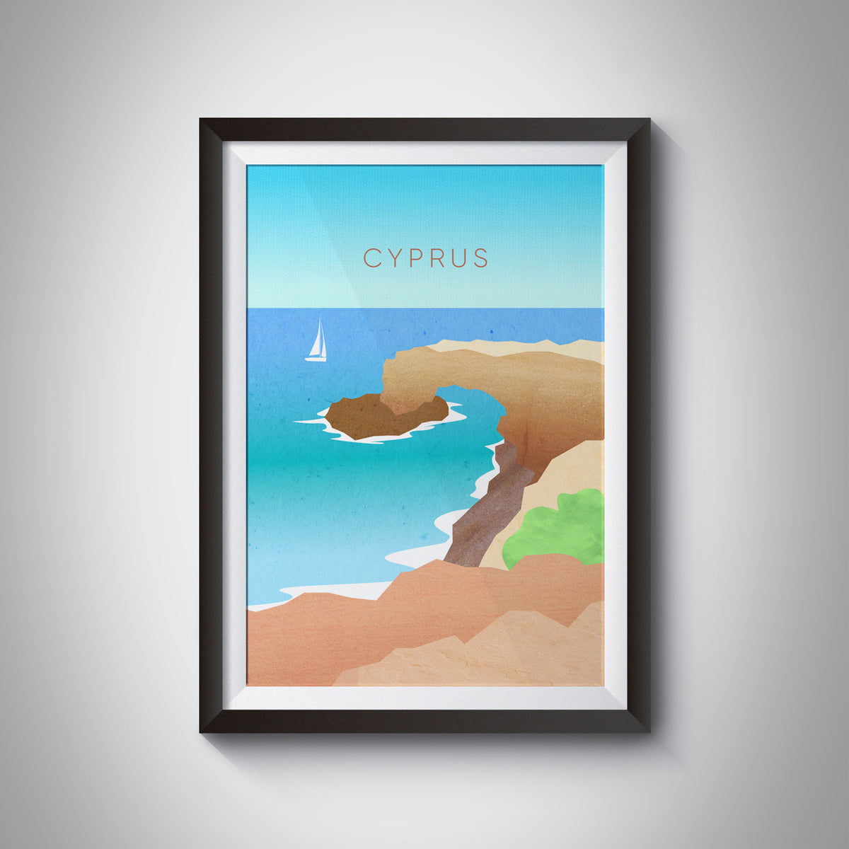 Cyprus Minimal Travel Poster – Bucket List Prints
