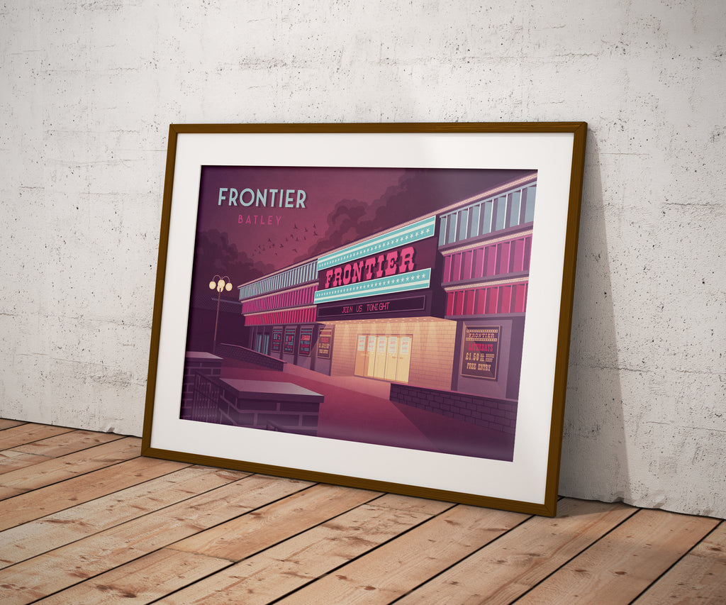 Frontier Nightclub Batley Poster – Bucket List Prints
