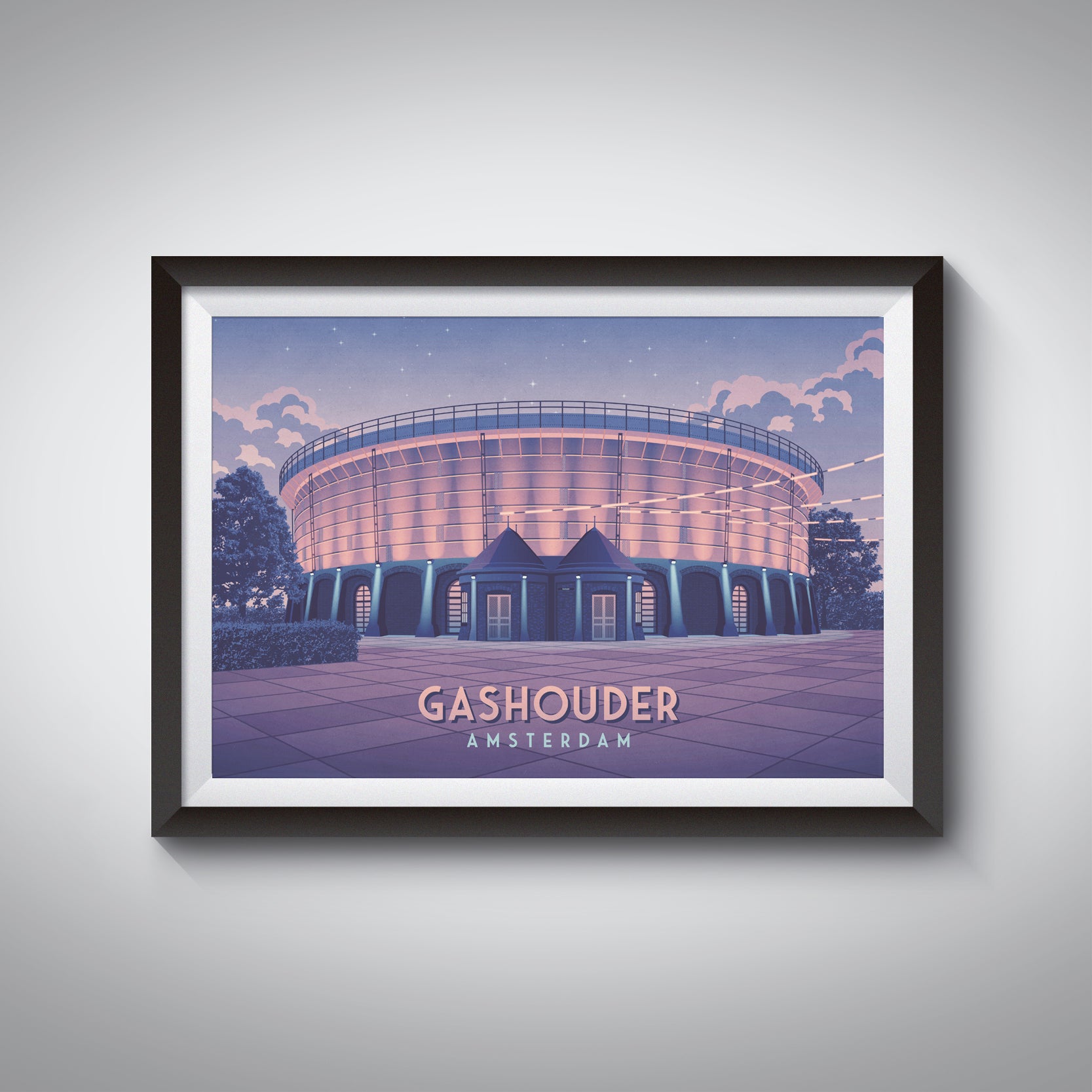 Gashouder Amsterdam Travel Poster – Bucket List Prints