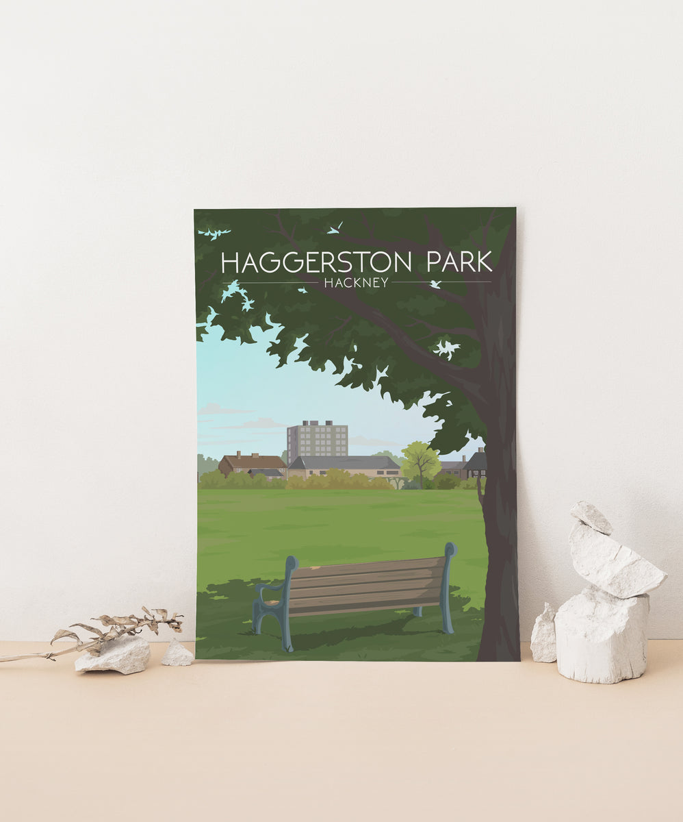 Haggerston Park London Travel Poster – Bucket List Prints