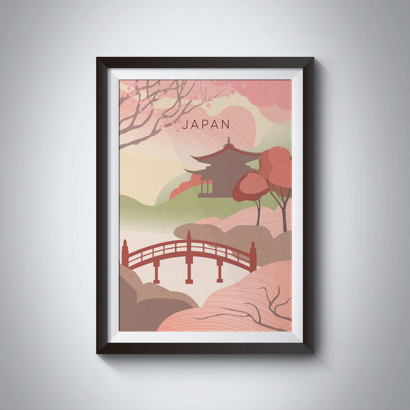 Japan Minimal Travel Poster – Bucket List Prints