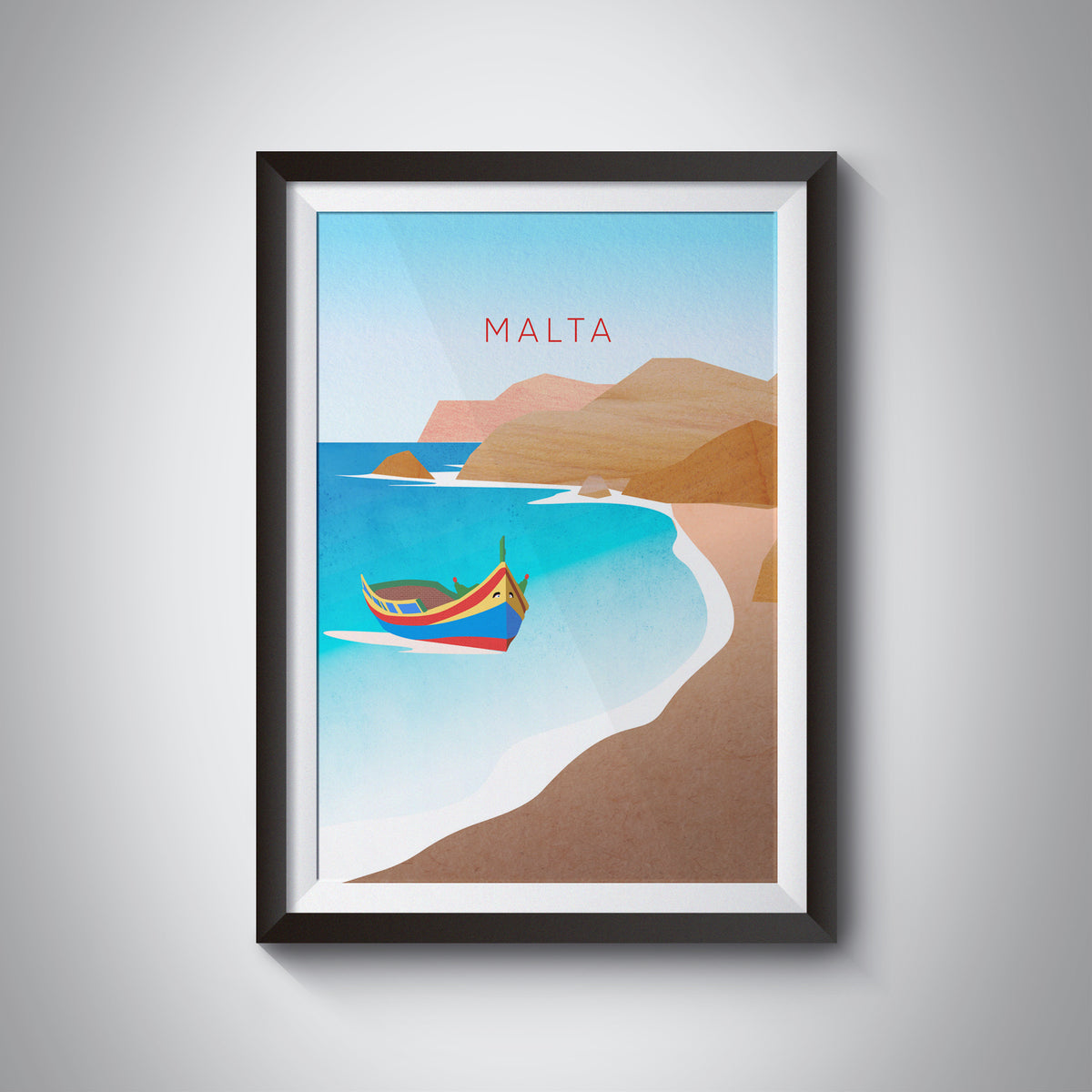 Malta Minimal Travel Poster – Bucket List Prints
