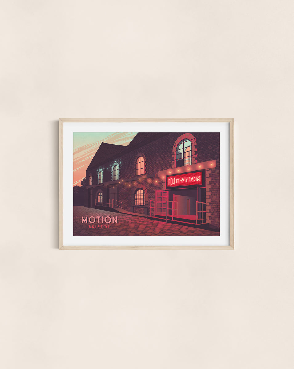 Motion Nightclub Bristol Travel Poster – Bucket List Prints
