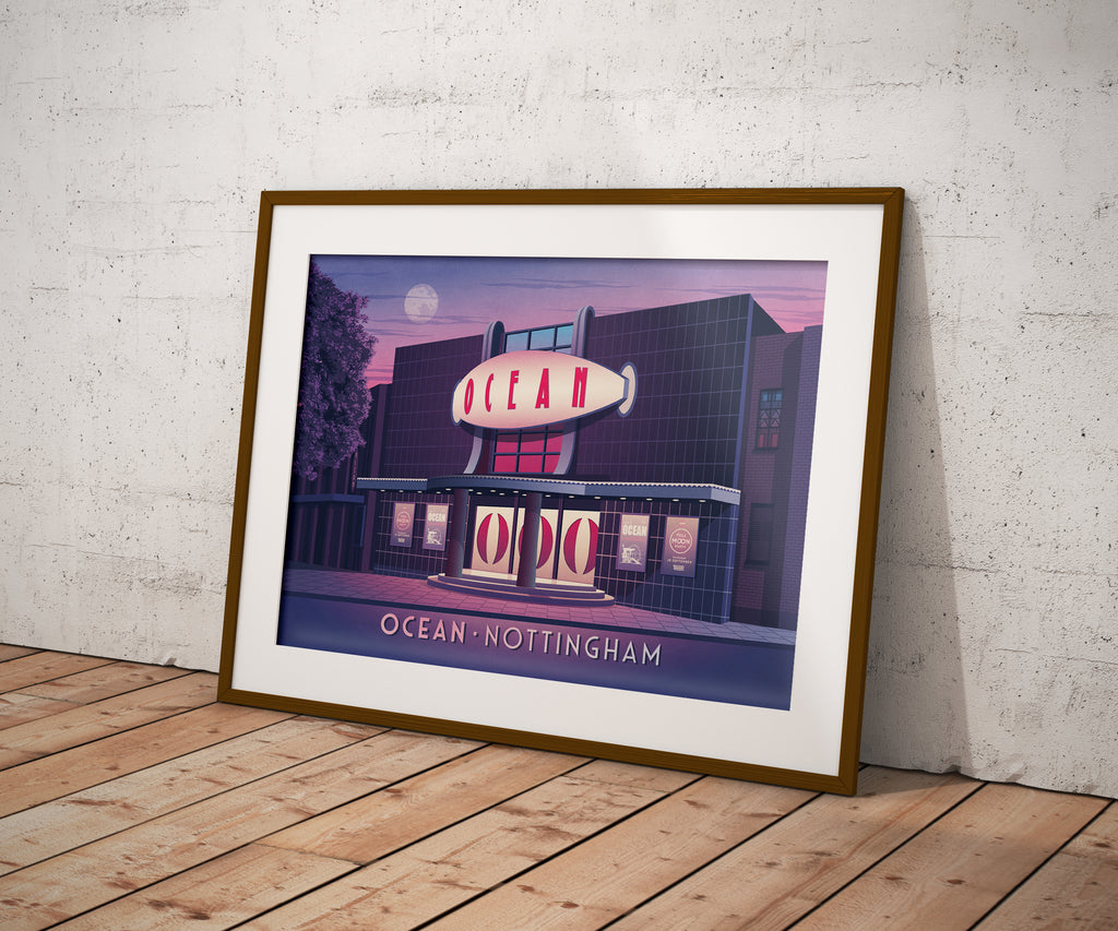 Ocean Nightclub Nottingham Travel Poster – Bucket List Prints