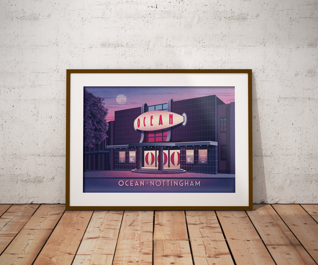 Ocean Nightclub Nottingham Travel Poster – Bucket List Prints