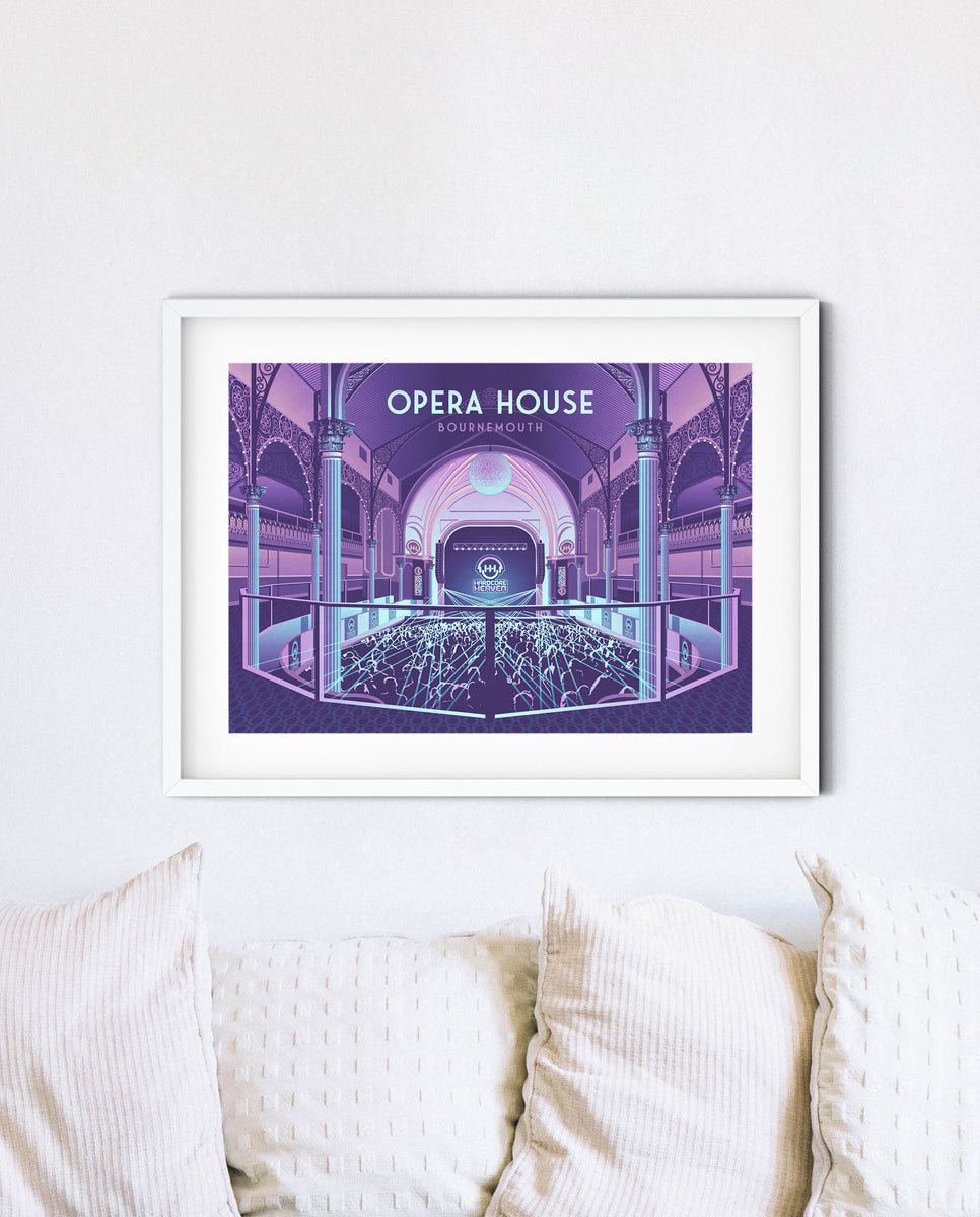 Opera House Hardcore Heaven Bournemouth Travel Poster – Bucket List Prints