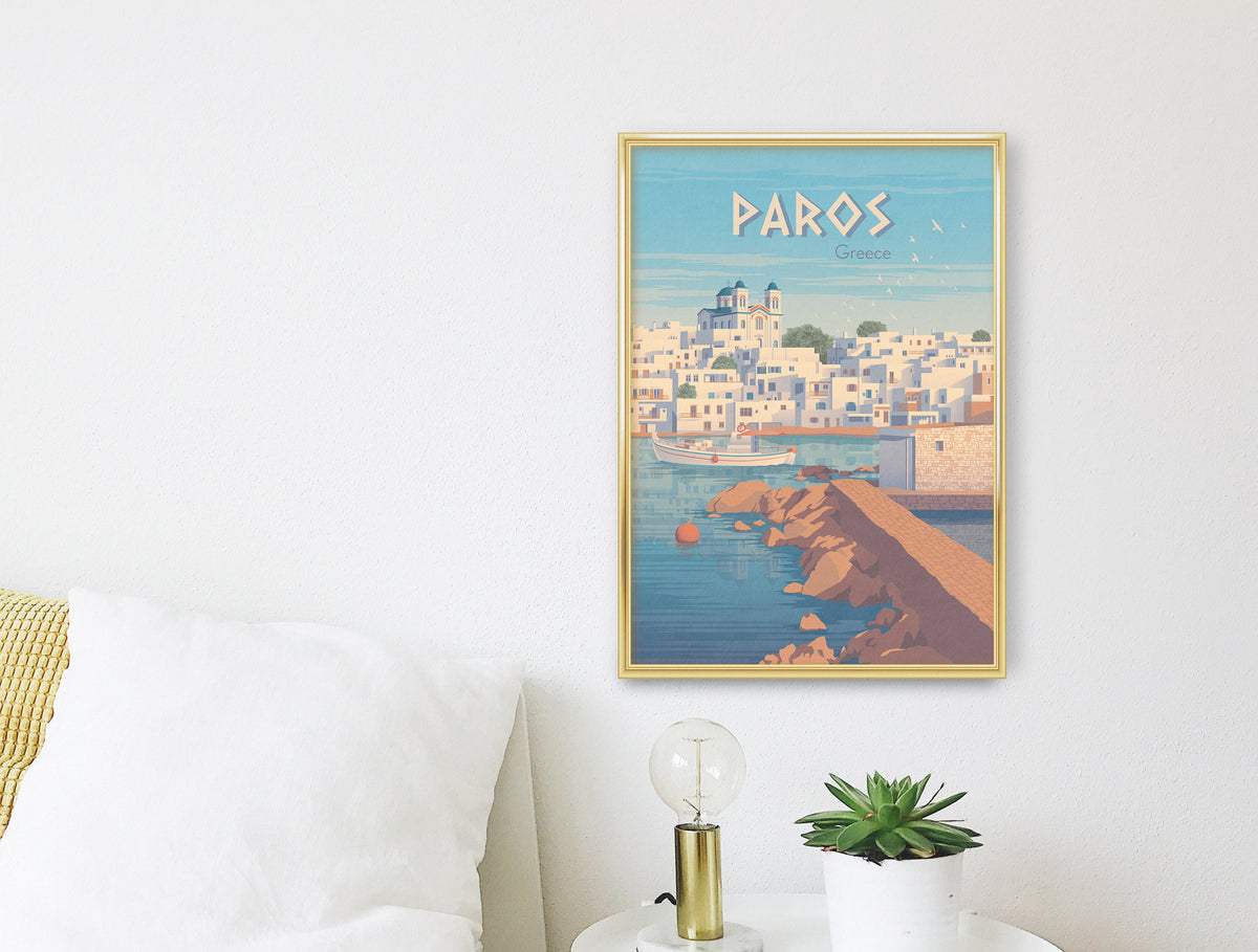 Paros Greece Travel Poster – Bucket List Prints