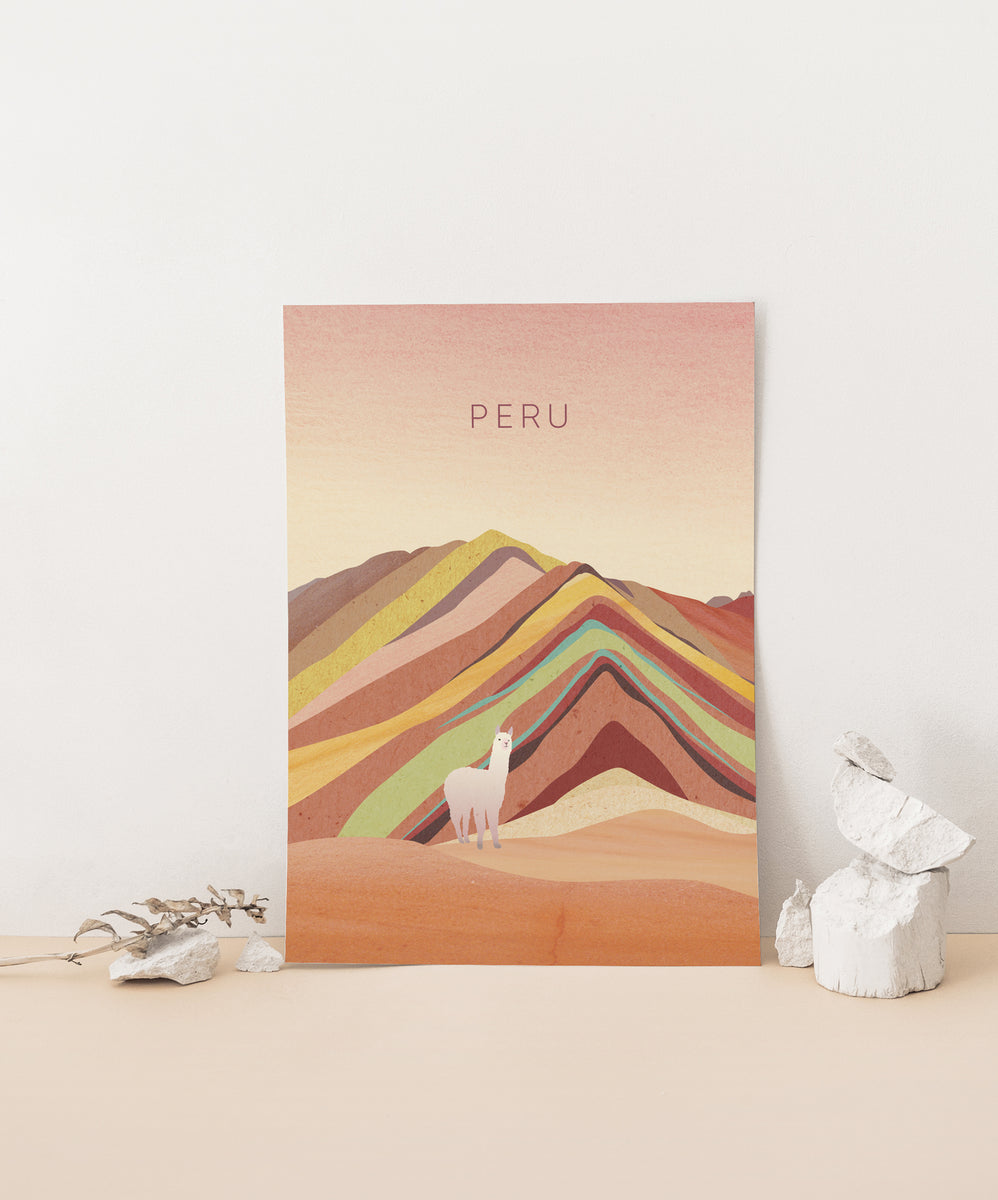Peru Minimal Travel Poster – Bucket List Prints