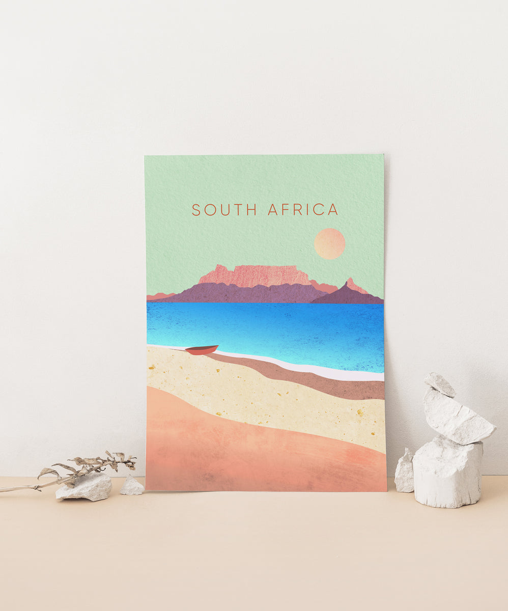 South Africa Minimal Travel Poster – Bucket List Prints