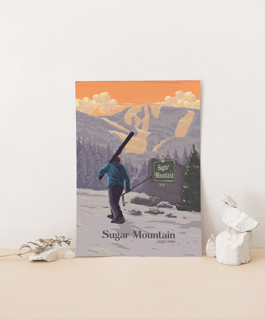 Sugar Mountain North Carolina Ski Resort Travel Poster – Bucket List Prints
