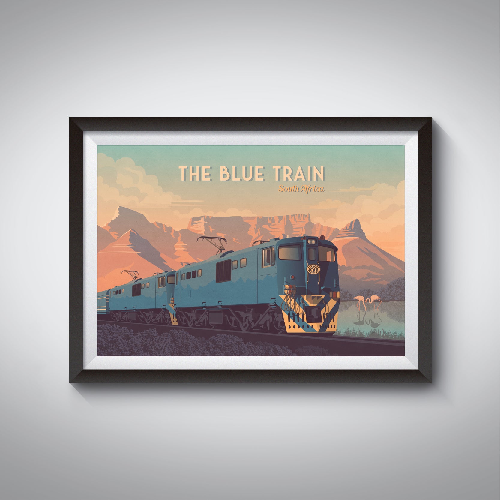 The Blue Train South Africa Travel Poster – Bucket List Prints