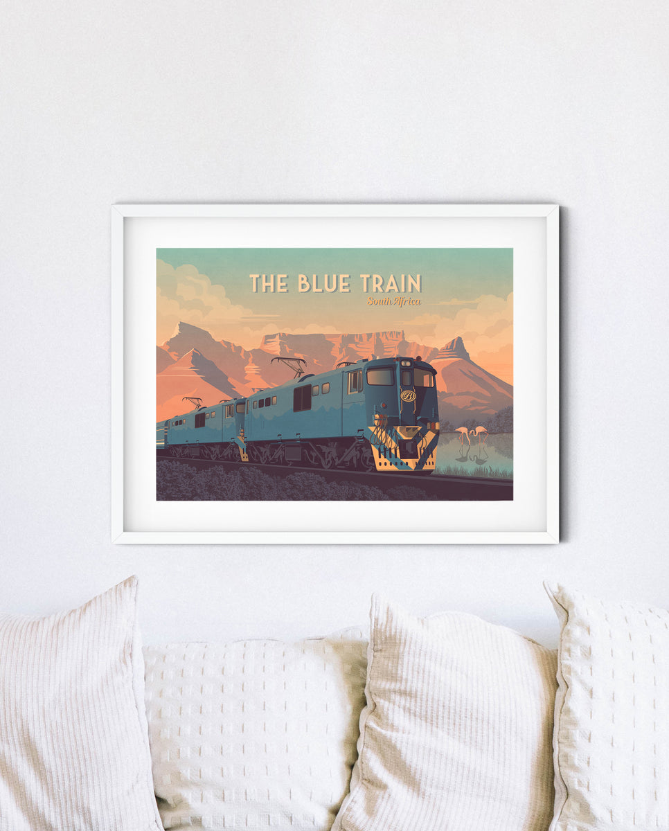 The Blue Train South Africa Travel Poster – Bucket List Prints
