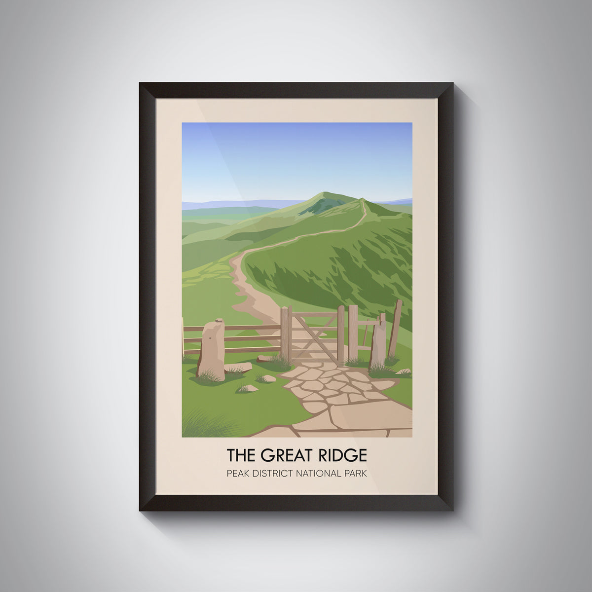 The Great Ridge Peak District Travel Poster – Bucket List Prints