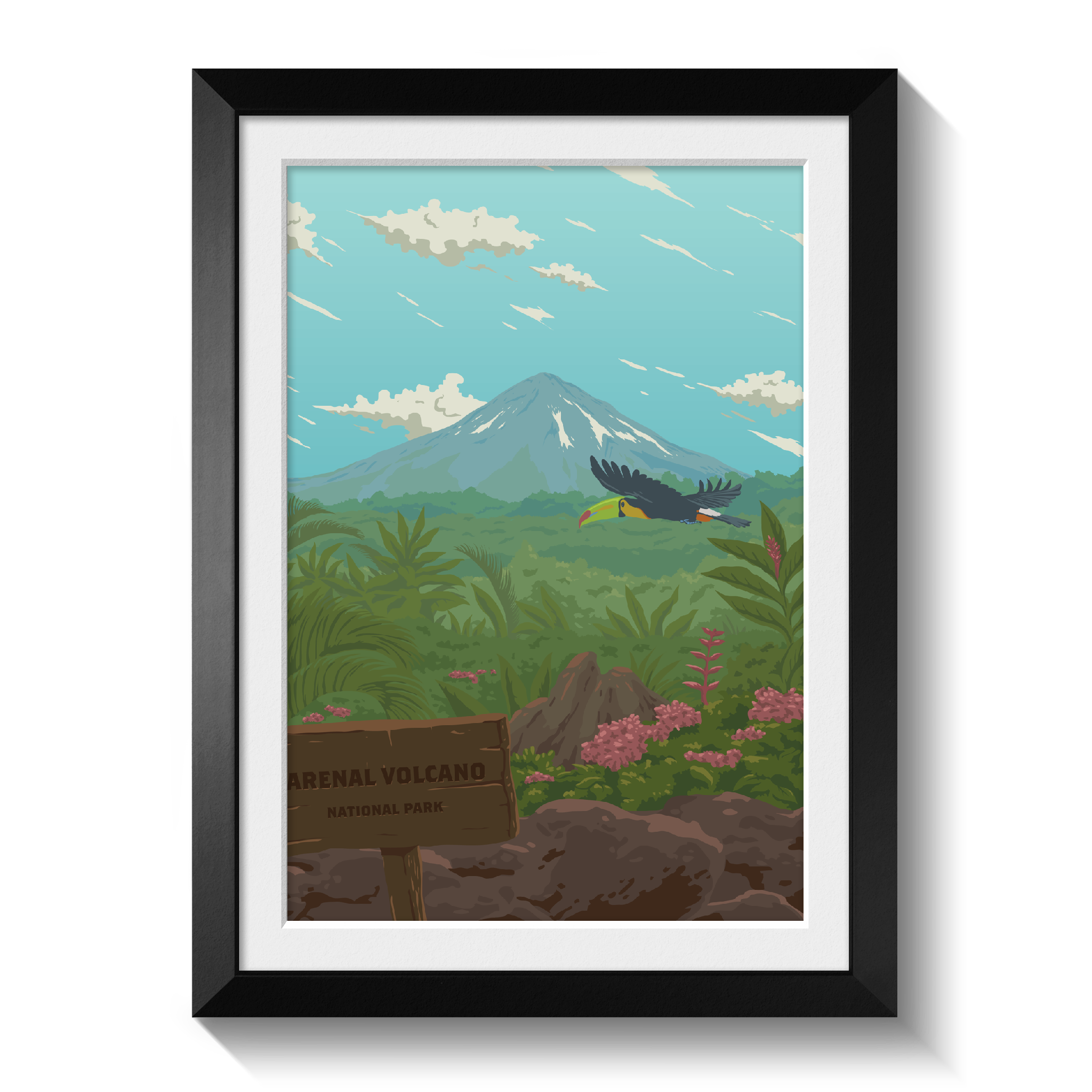 Arenal Volcano National Park, Costa Rica Travel Poster – Bucket List Prints