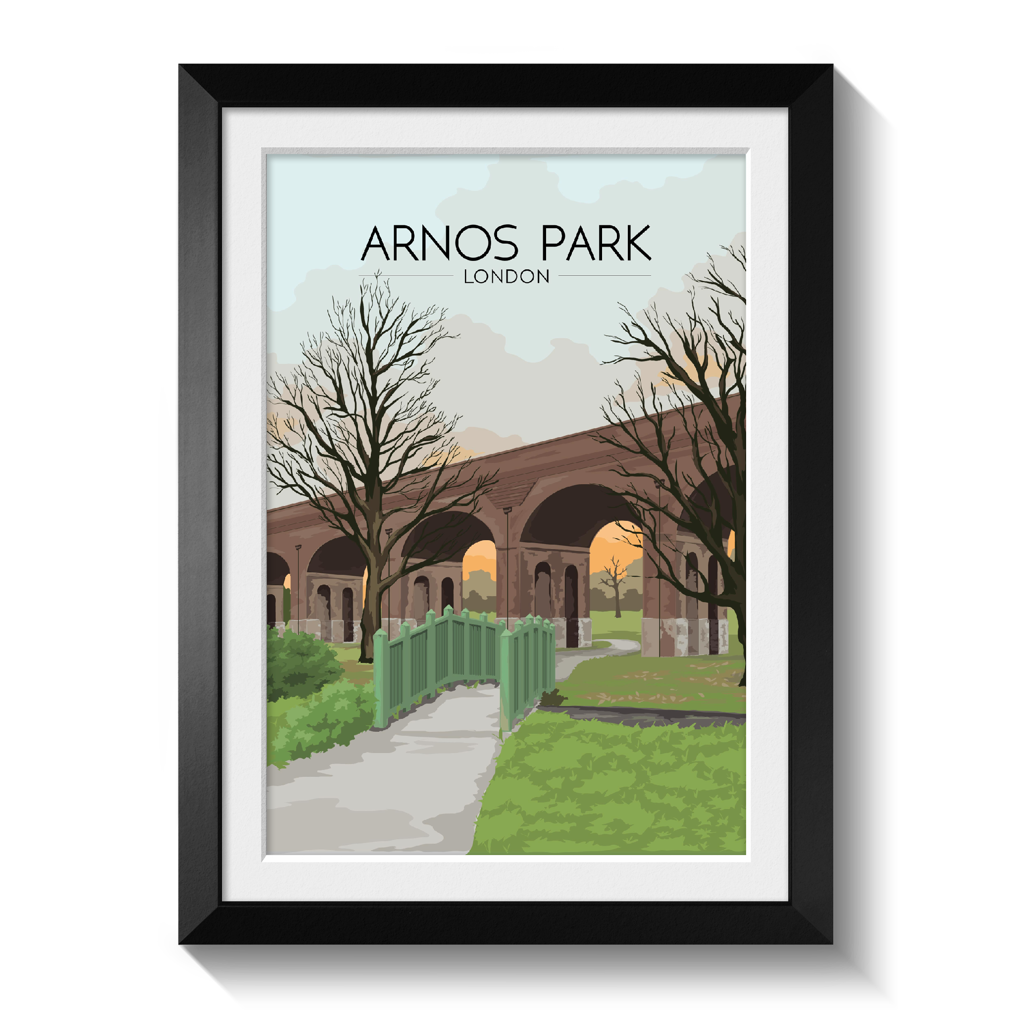 Arnos Park London Travel Poster – Bucket List Prints