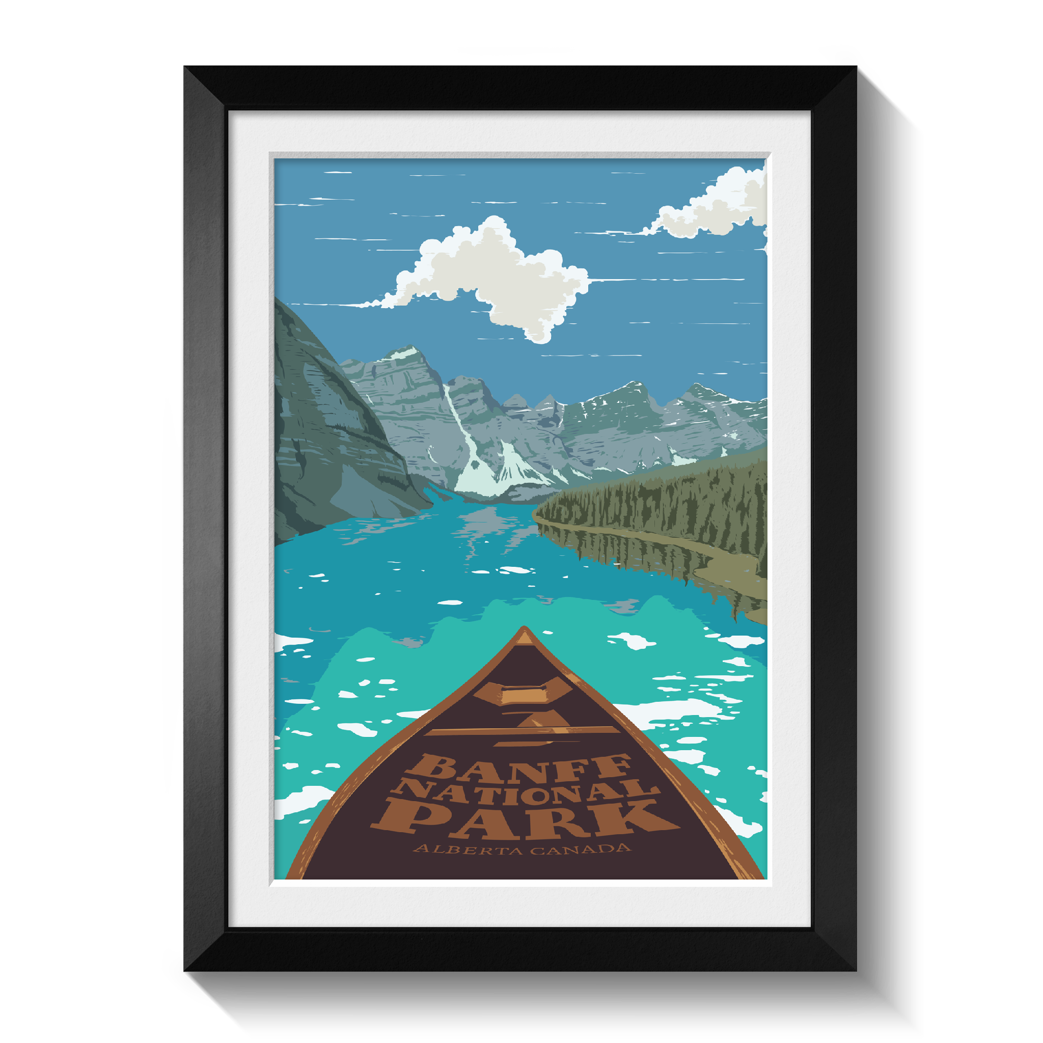 Banff National Park, Alberta, Canada Travel Poster – Bucket List Prints
