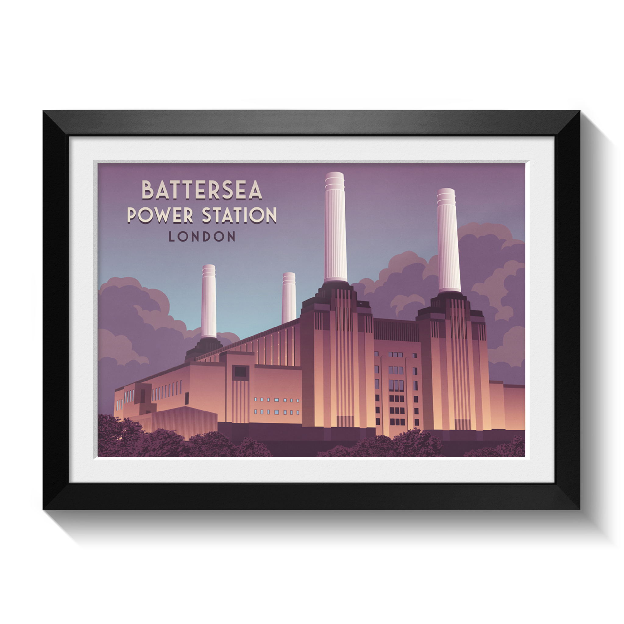 Battersea Power Station London Travel Poster – Bucket List Prints