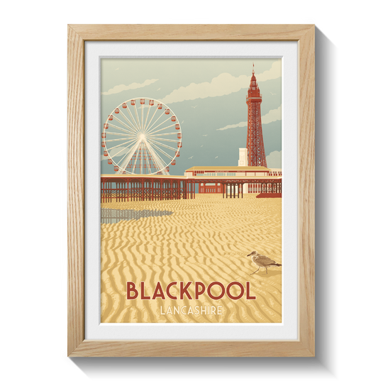 Blackpool Seaside Travel Poster – Bucket List Prints