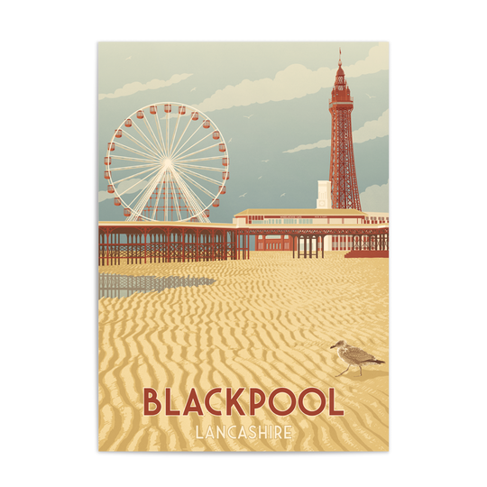 Blackpool Seaside Travel Poster – Bucket List Prints
