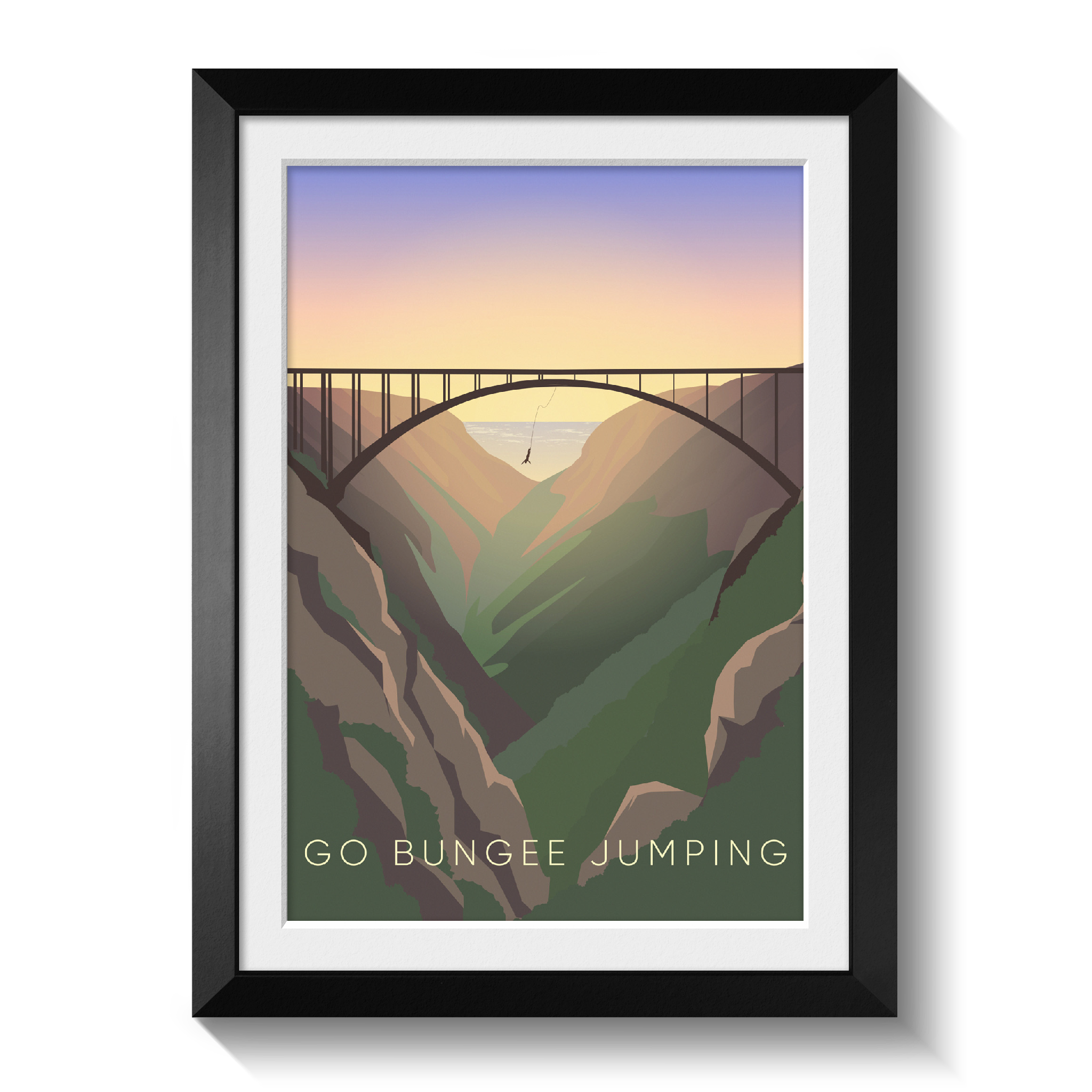 Go Bungee Jumping Travel Poster – Bucket List Prints