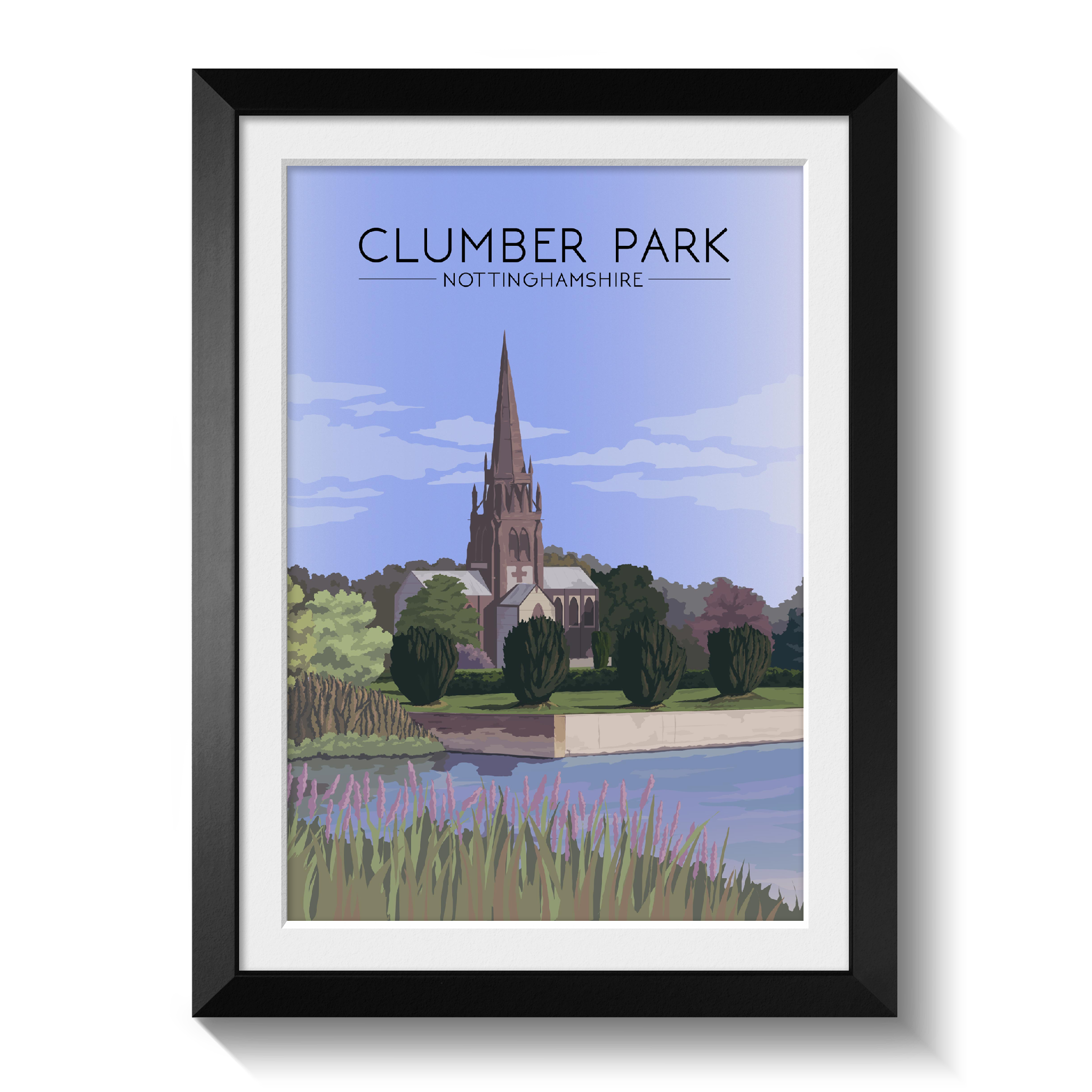 Clumber Park Nottinghamshire Travel Poster – Bucket List Prints