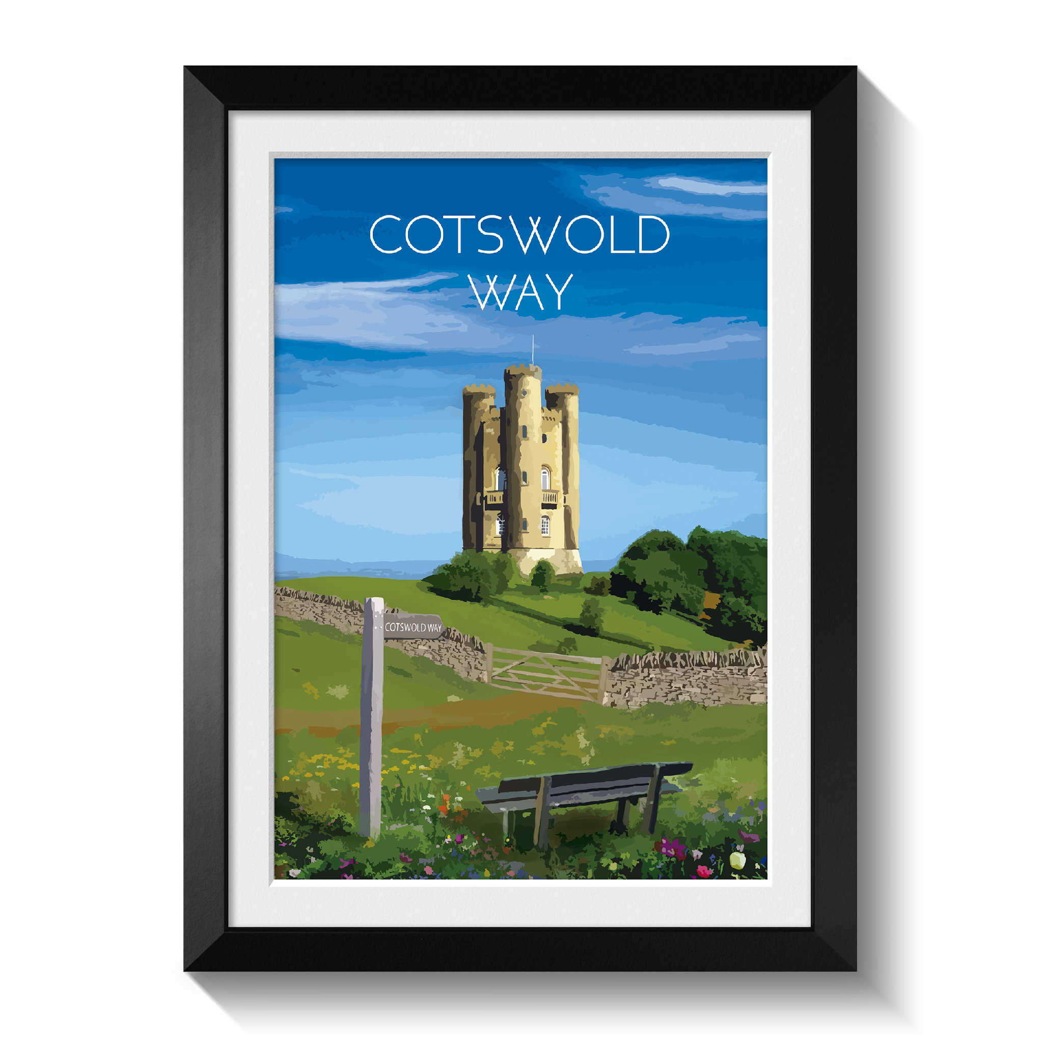 Cotswold Way National Trail Travel Poster – Bucket List Prints