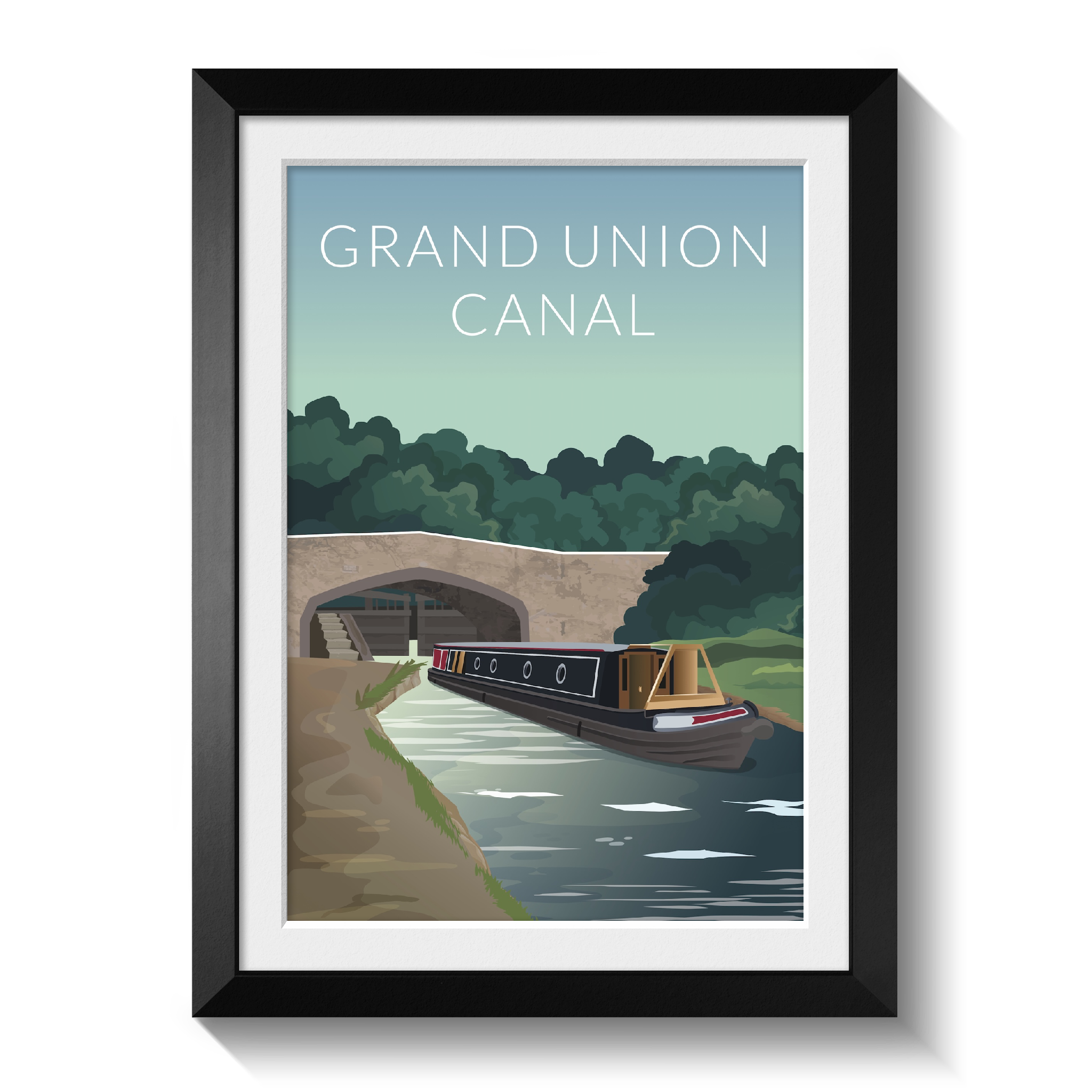 Grand Union Canal Travel Poster – Bucket List Prints