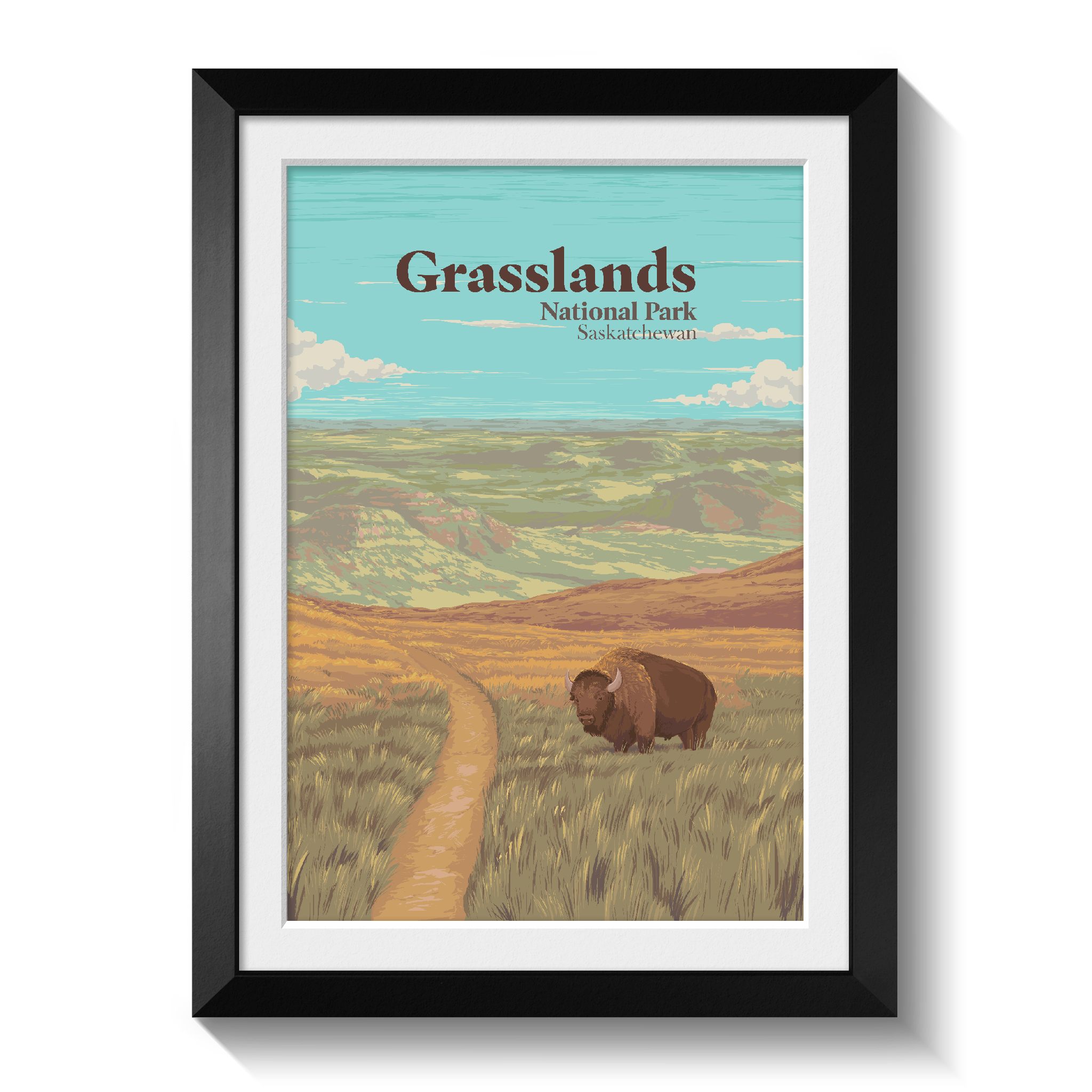 Grasslands National Park Canada Travel Poster – Bucket List Prints