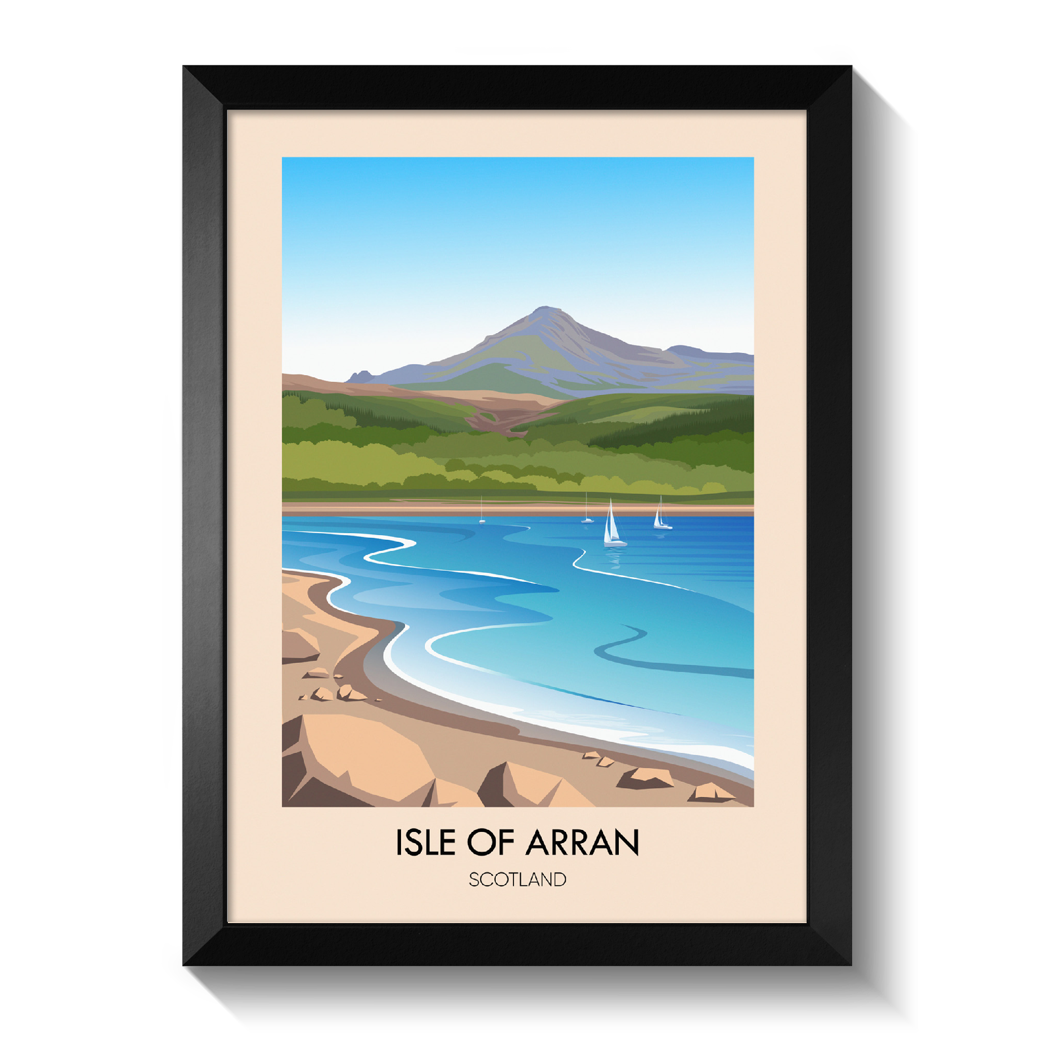 Isle of Arran Scotland Travel Poster – Bucket List Prints