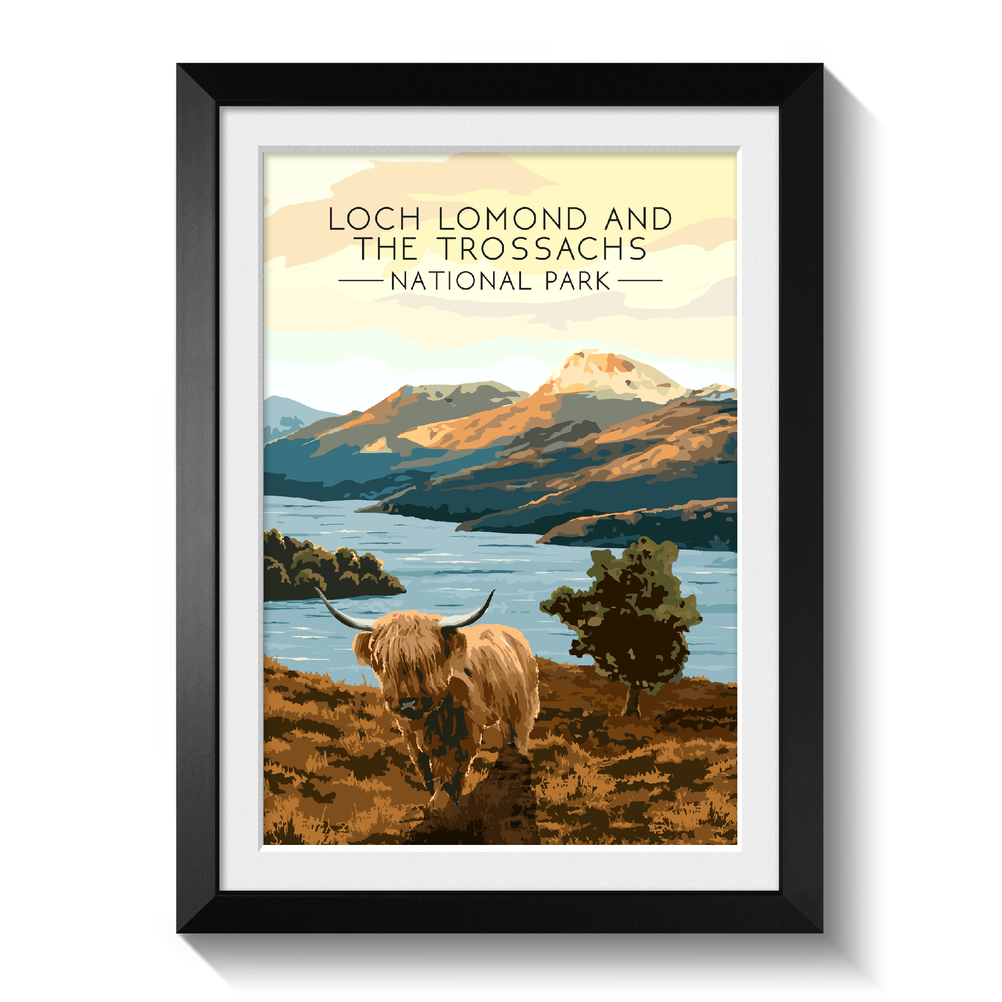 Loch Lomond & The Trossachs Scotland National Park Travel Poster ...