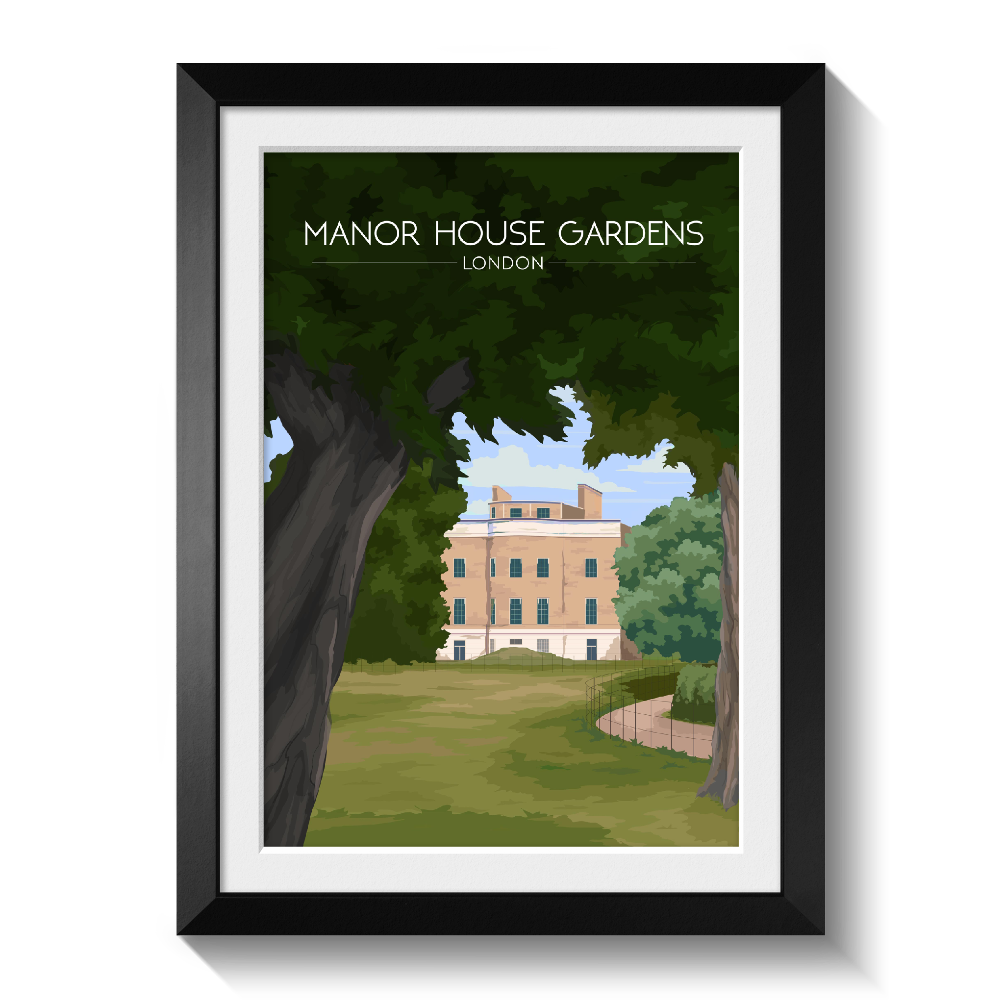 Manor House Gardens London Travel Poster – Bucket List Prints