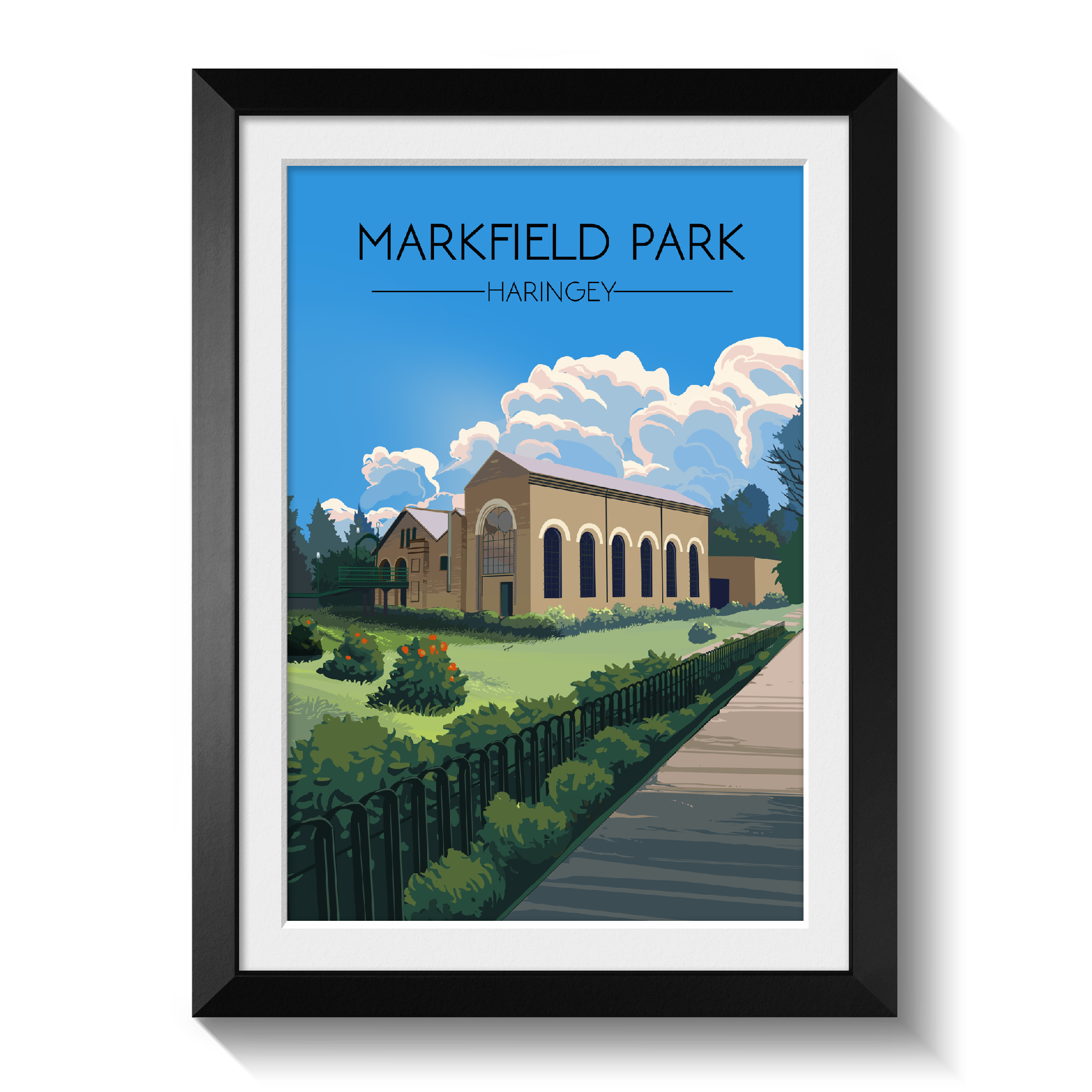 Markfield Park Haringey London Travel Poster – Bucket List Prints