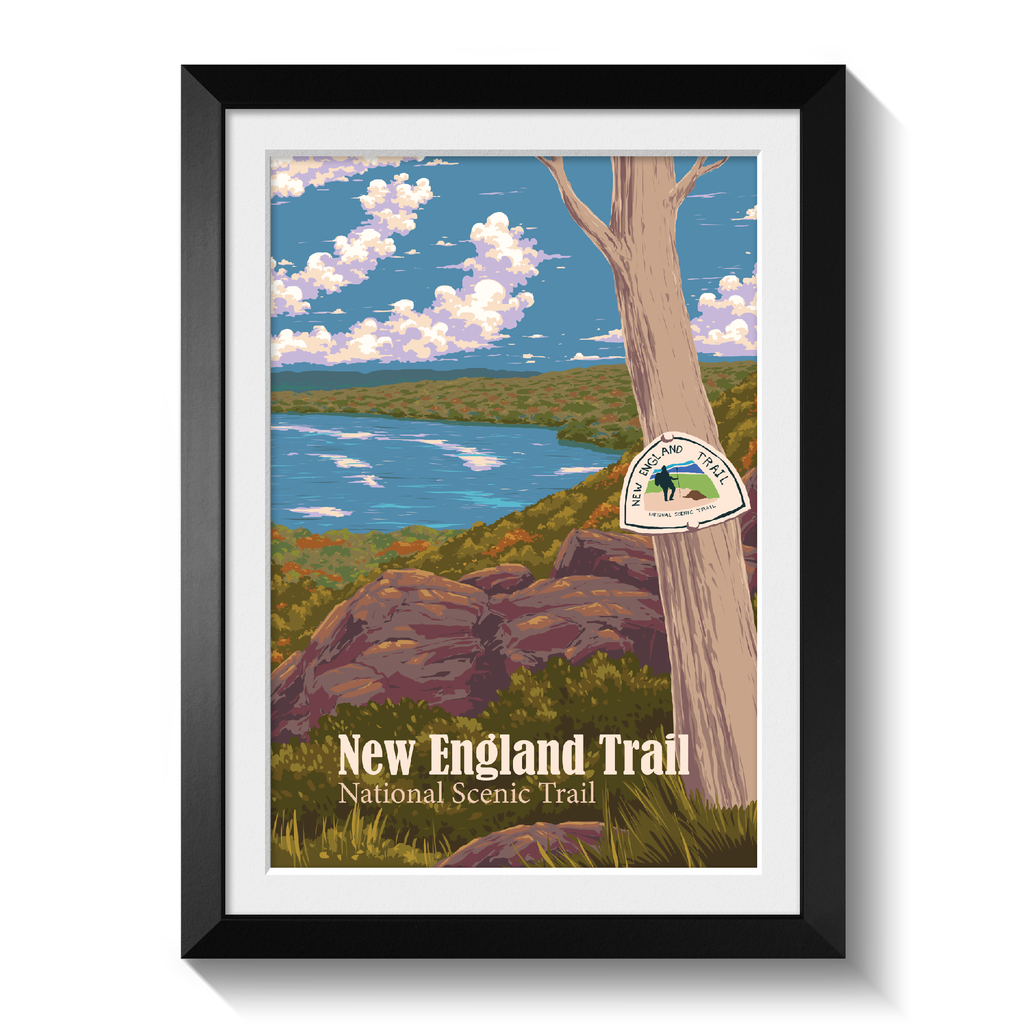 New England Trail Travel Poster – Bucket List Prints